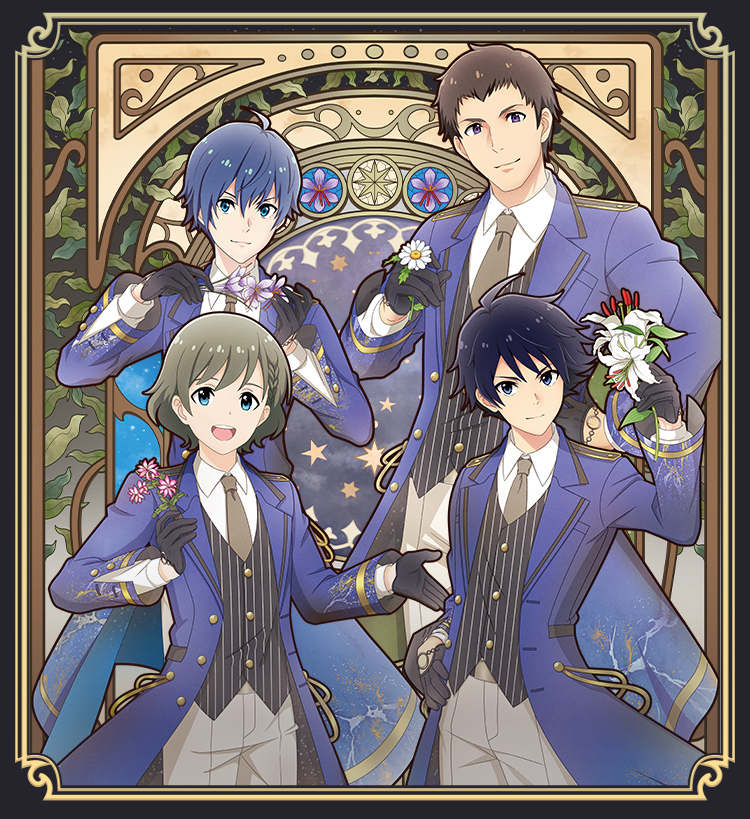 The Big ImageBoard (TBIB) - 4boys ahoge amamine shu black gloves black necktie blue eyes blue ...