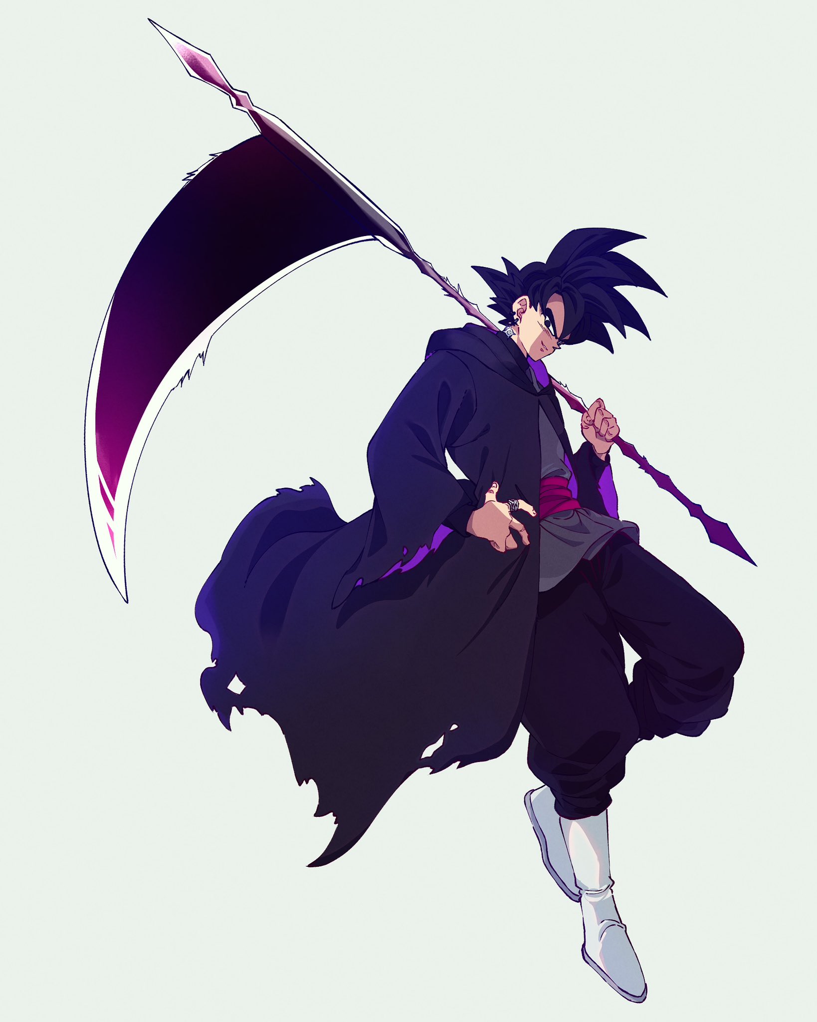 The Big ImageBoard (TBIB) - 1boy black coat black eyes black hair black pants black shirt boots ...