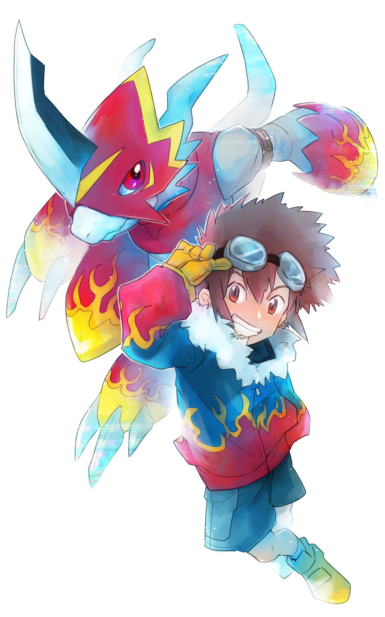 The Big ImageBoard (TBIB) - 2boys blue jacket blue skin brown eyes ...