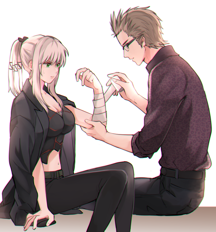 The Big Imageboard Tbib 1boy 1girl Aranea Highwind Bandaged Arm 8332