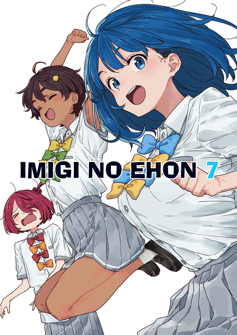 The Big ImageBoard (TBIB) - 3girls ahoge blue bow blue bowtie blue hair bow bowtie closed eyes ...