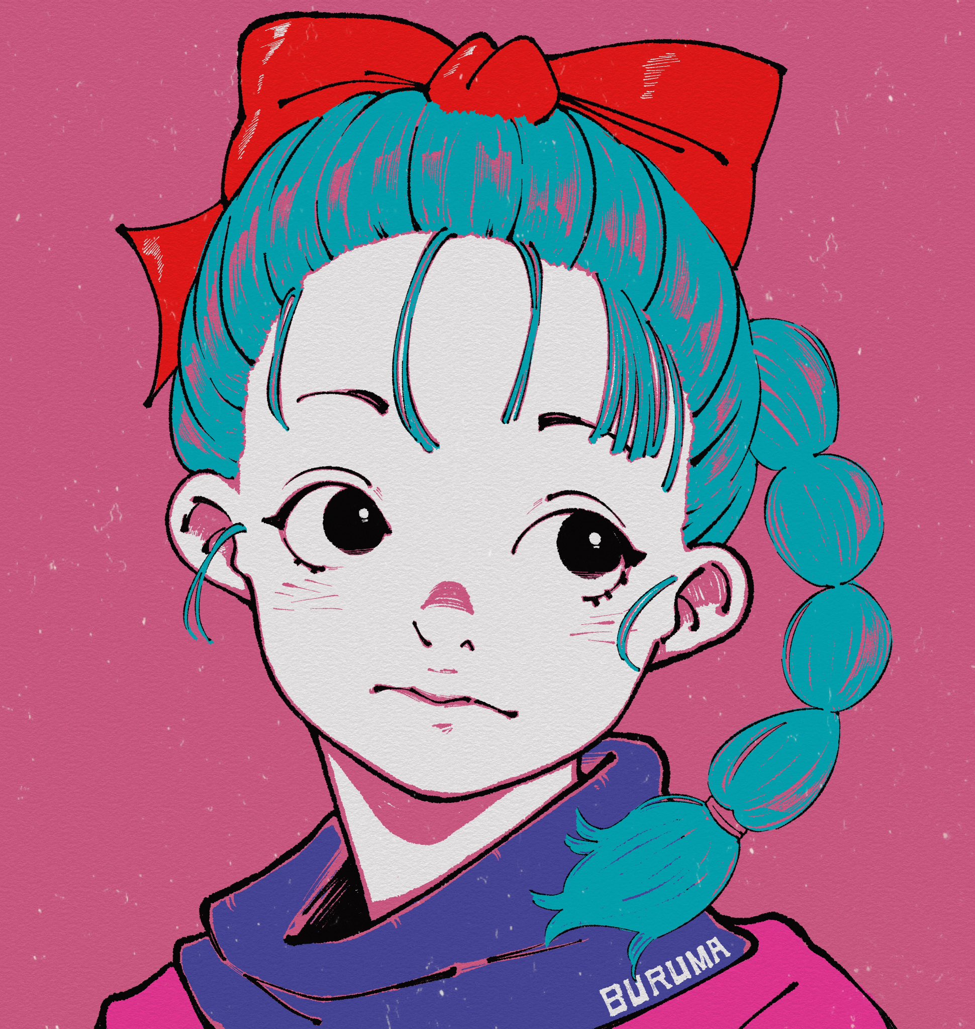 The Big ImageBoard (TBIB) - 1girl blue hair bow bulma character name ...
