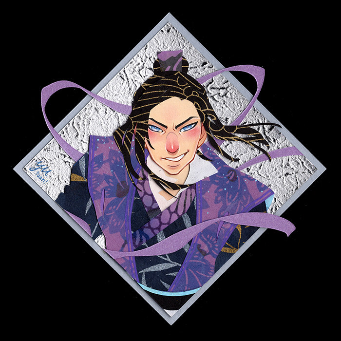 The Big ImageBoard (TBIB) - 1boy black background black hair blue eyes ...
