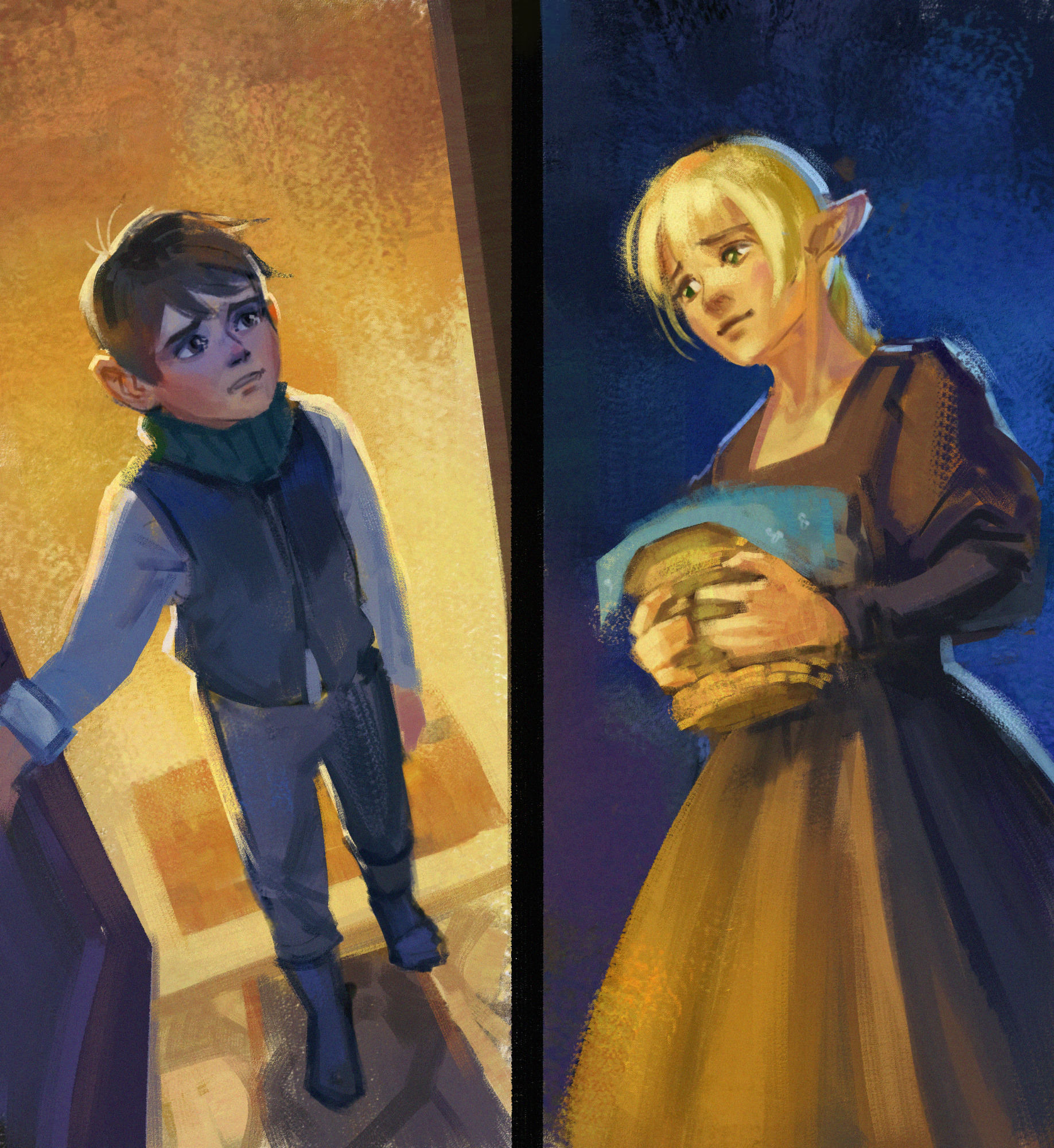 The Big ImageBoard (TBIB) - 1boy 1girl artzel19 basket black dress ...