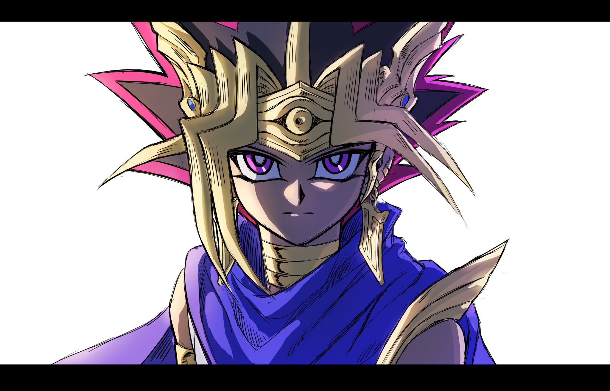 The Big ImageBoard (TBIB) - 1boy atem black hair blonde hair blue cape ...