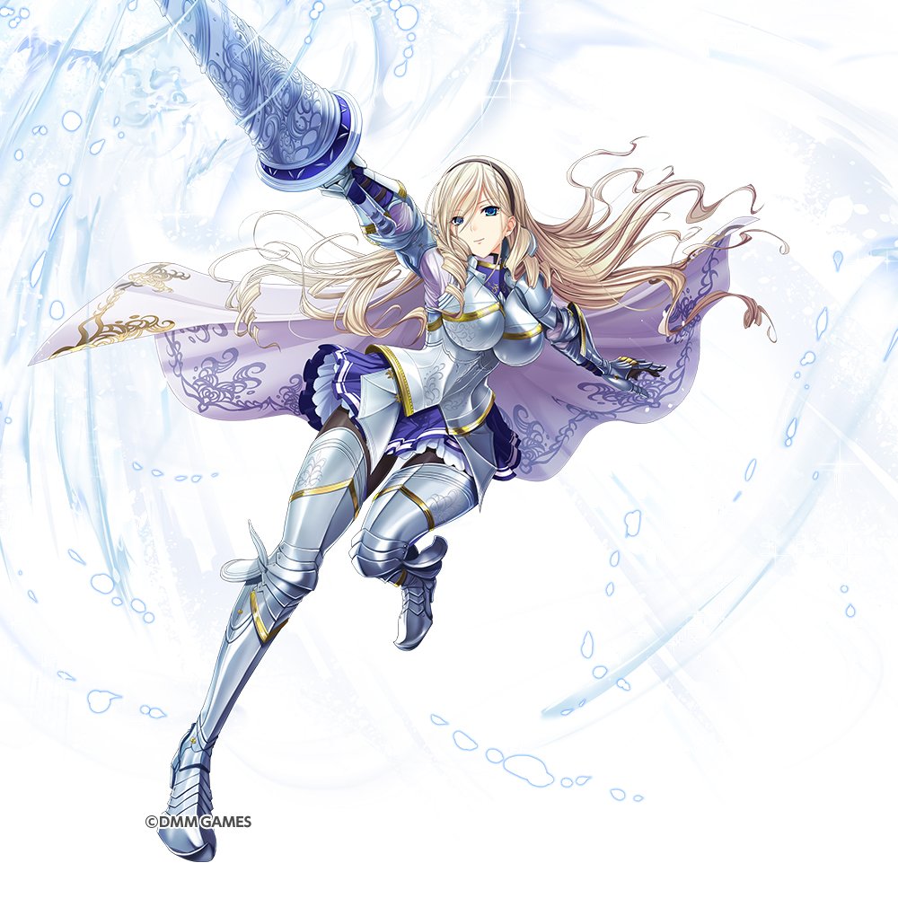 The Big ImageBoard (TBIB) - 1girl armor armored boots black pantyhose blonde hair blue eyes blue ...