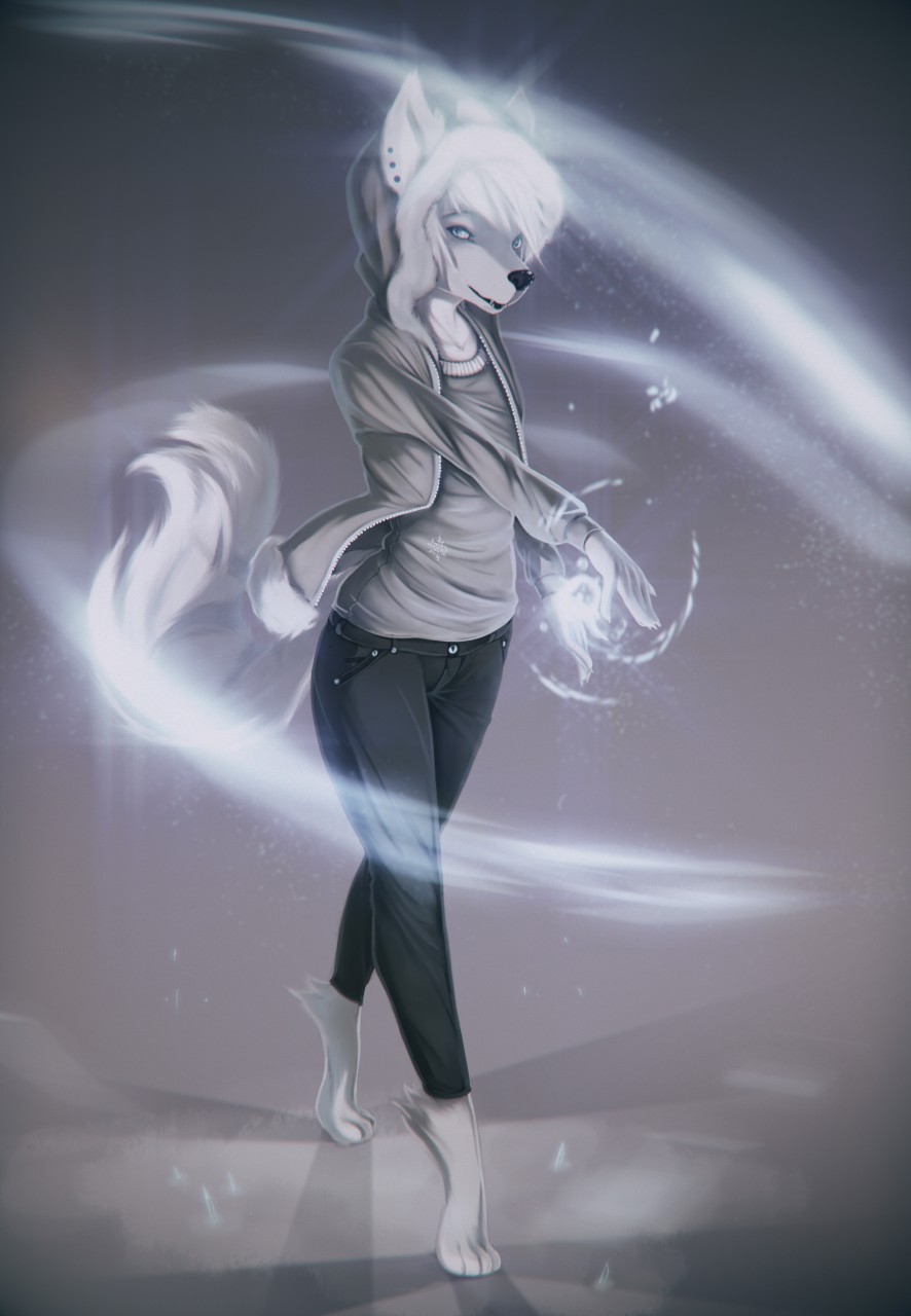 The Big ImageBoard (TBIB) - anthro barefoot black nose canine clothed clothing digitigrade dog ...