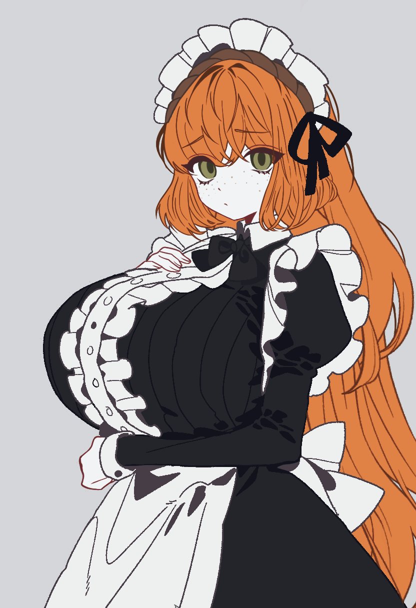 The Big ImageBoard (TBIB) - 1girl alternate breast size (larger) back bow black bow black bowtie ...