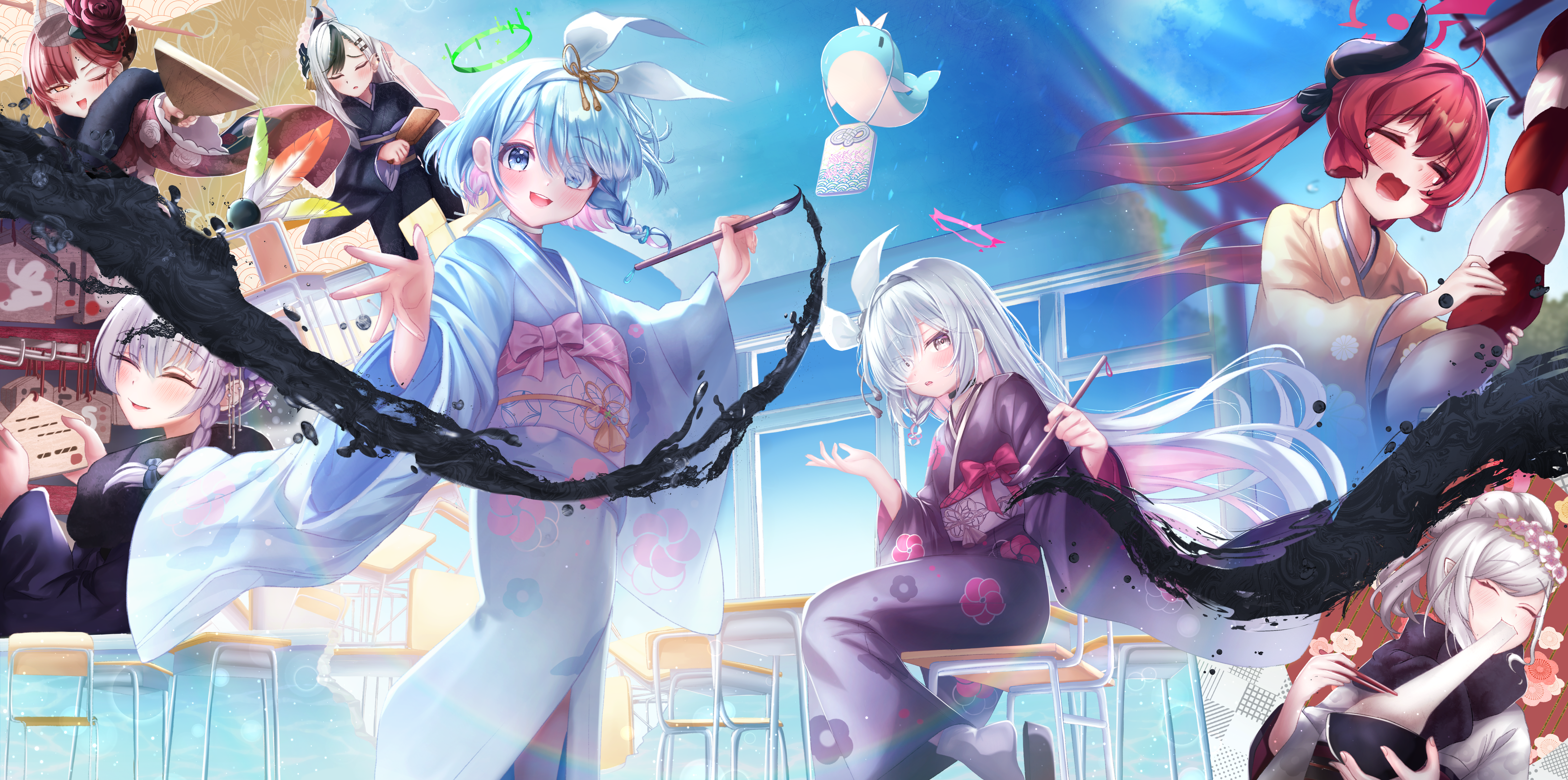 The Big ImageBoard (TBIB) - 6+girls absurdres arashiomoto arona (blue ...