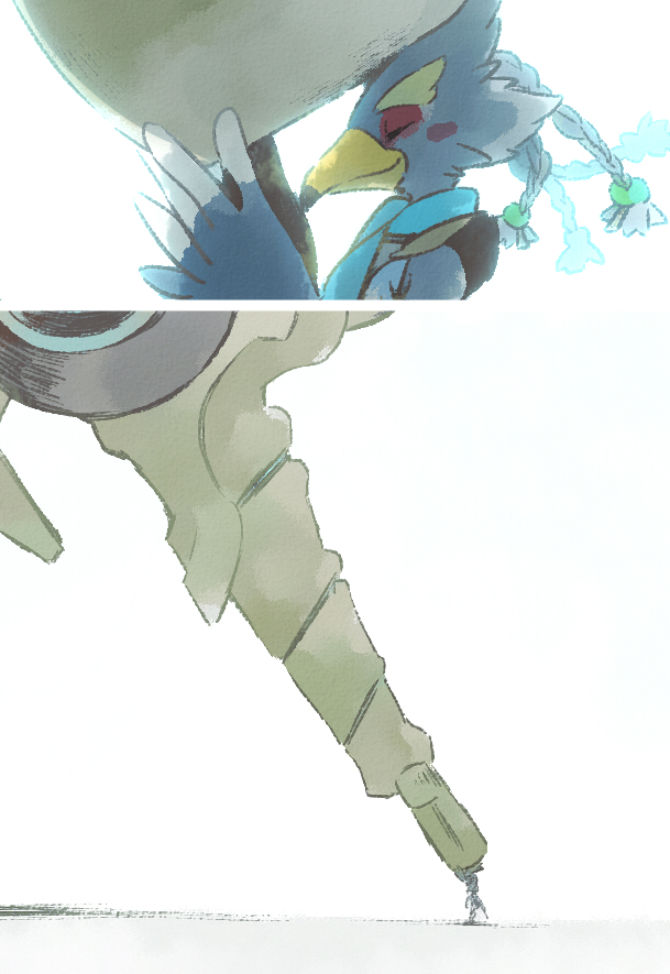 The Big Imageboard Tbib Anthro Armor Avian Beak Bird Blue Feathers