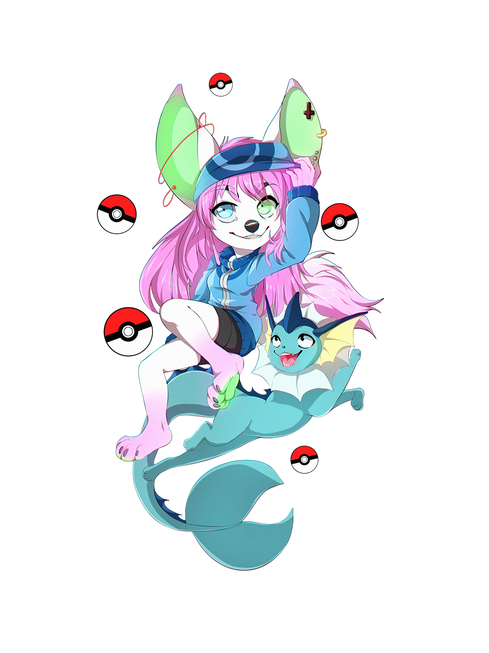 The Big ImageBoard (TBIB) - alpha channel ambiguous gender anthro barefoot black nose duo fin ...