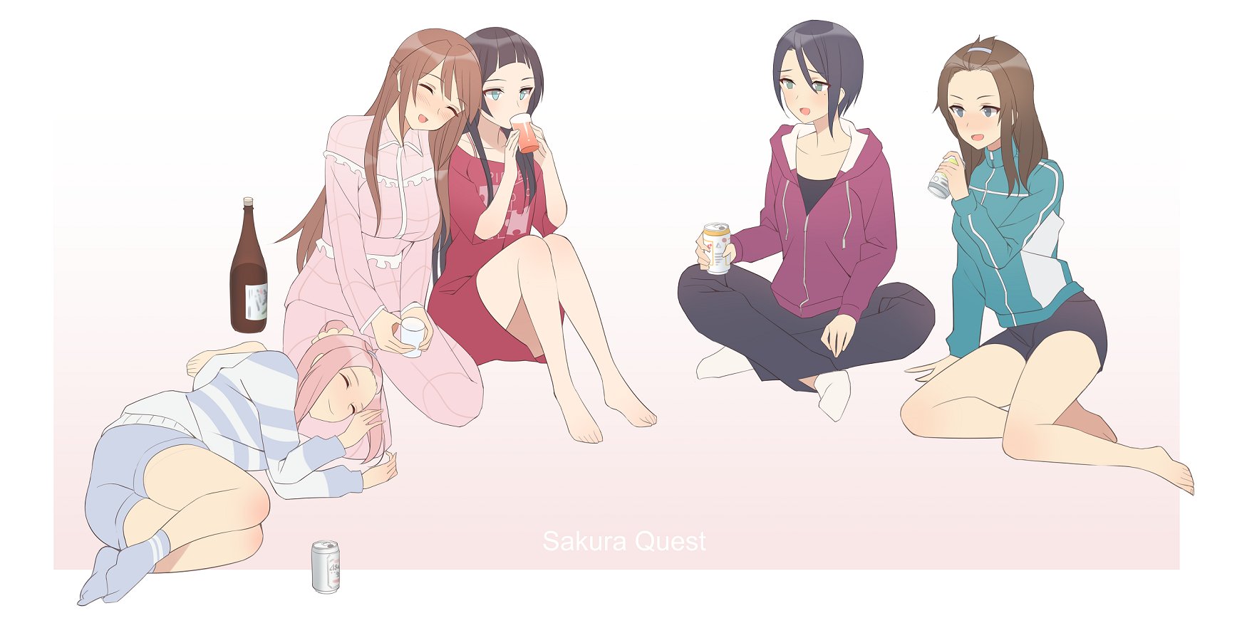 The Big Imageboard Tbib Barefoot Beer Can Black Hair Brown Hair Can Cup Drinking Drinking