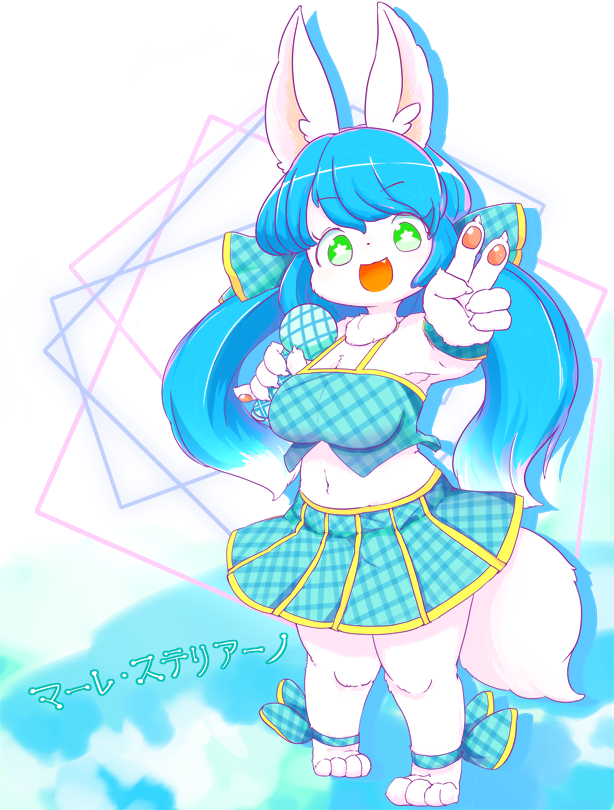 The Big Imageboard Tbib Artist Request Blue Hair Furry Green Eyes