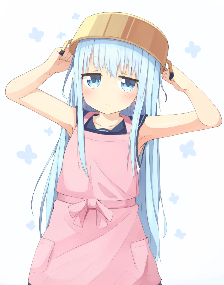 The Big Imageboard Tbib Adapted Costume Apron Armpits Blue Eyes