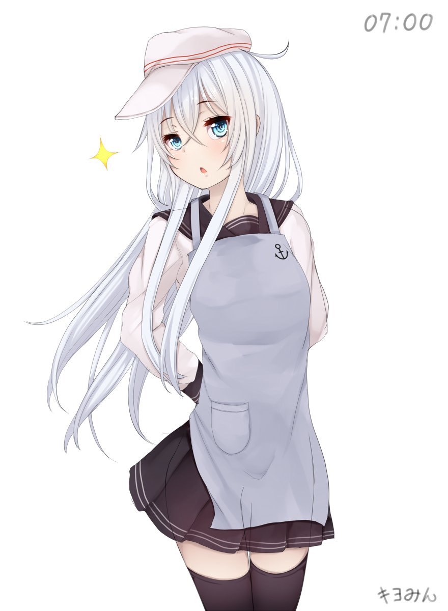 The Big Imageboard Tbib Anchor Symbol Apron Bangs Black Legwear