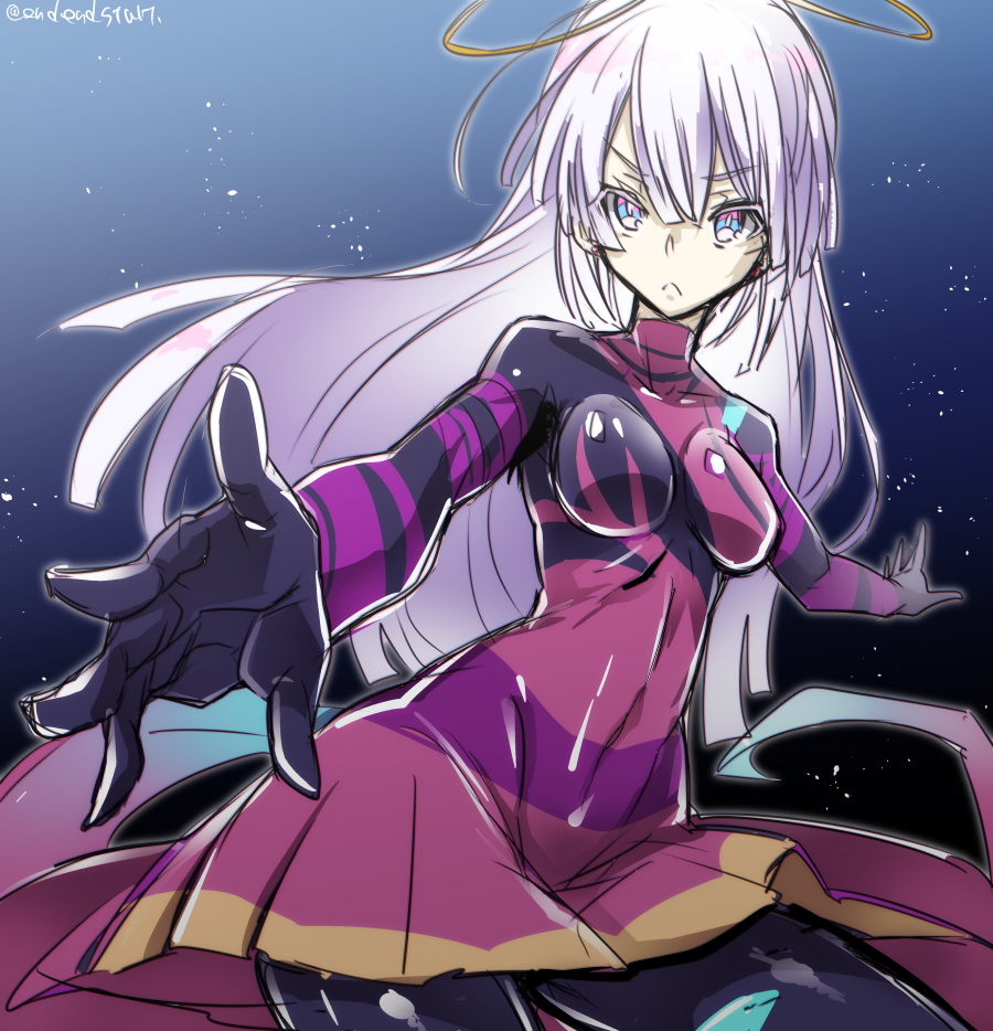 The Big Imageboard Tbib 1girl Blue Eyes Breasts Dress Long Hair