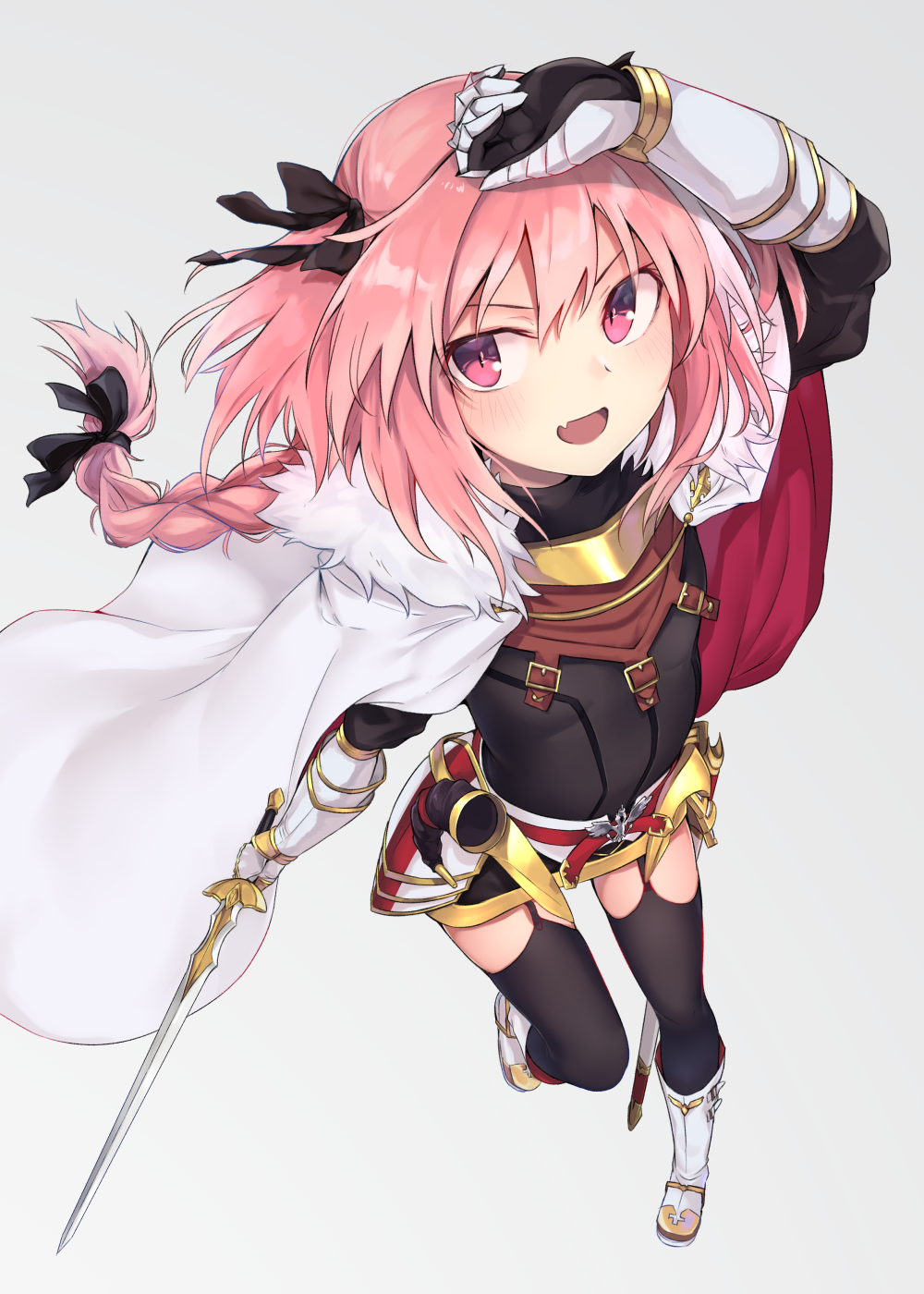 The Big ImageBoard (TBIB) - 1boy arm up armor astolfo (fate) boots cape ...