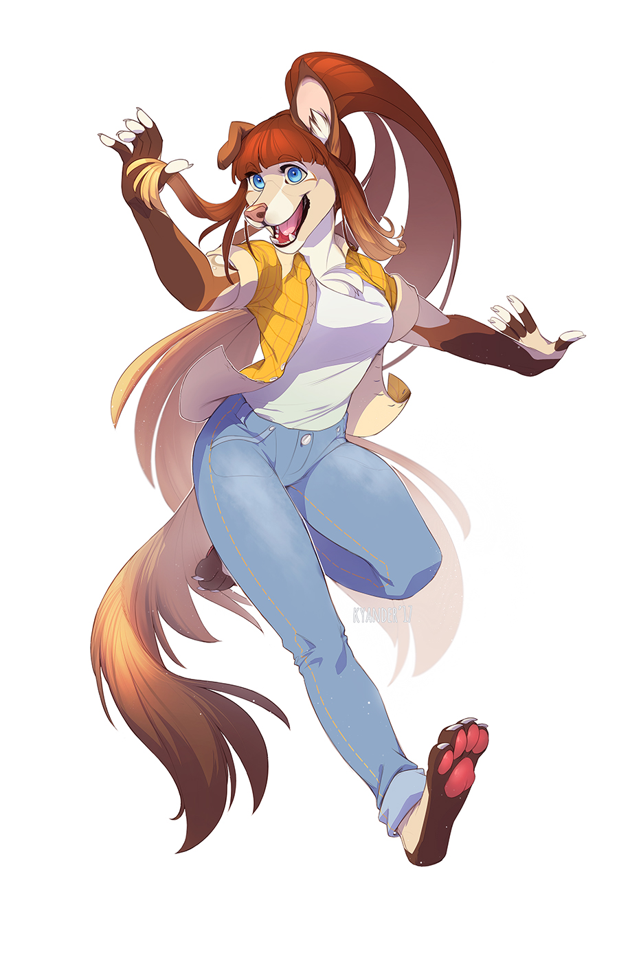 The Big ImageBoard (TBIB) - 4 toes 5 fingers anthro barefoot biped black lips blue eyes breasts ...