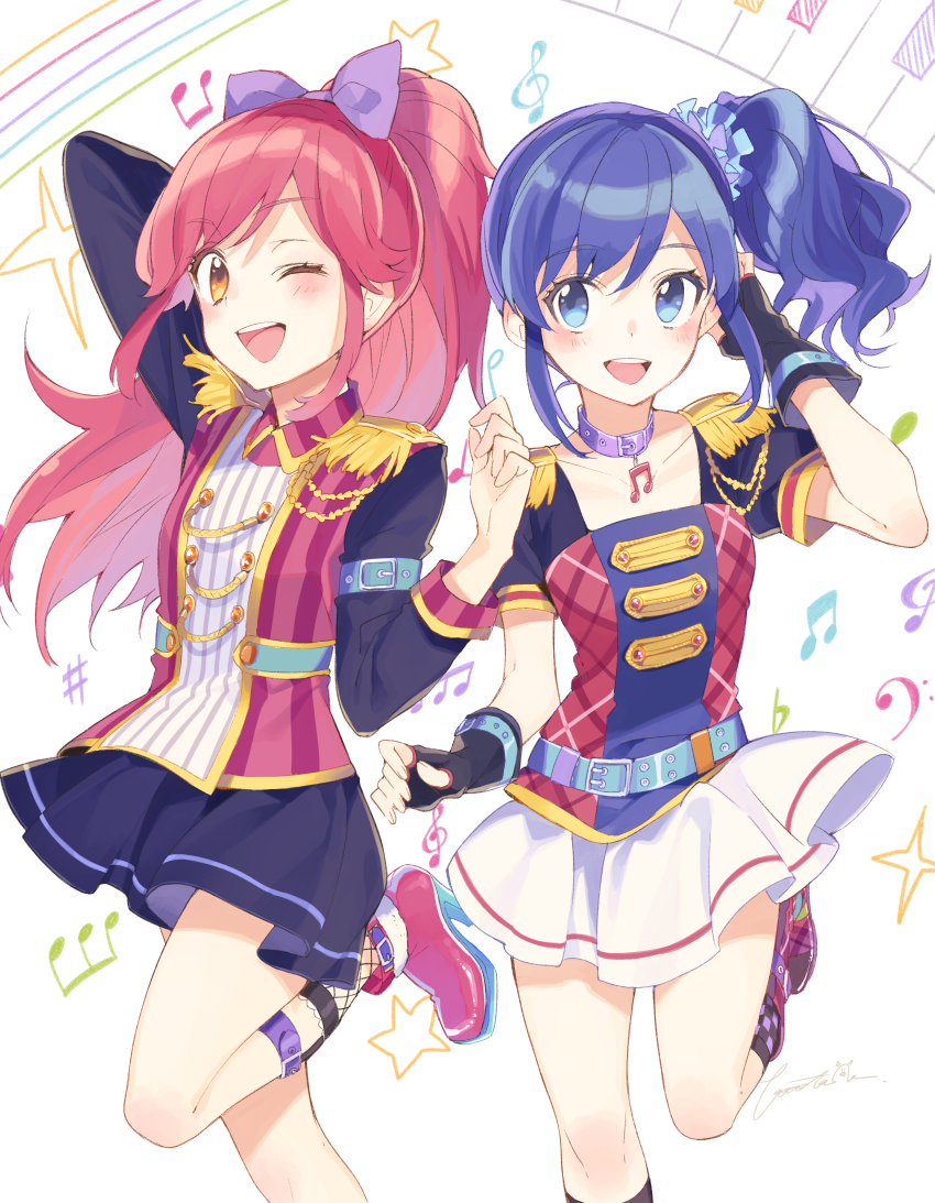 The Big ImageBoard (TBIB) - 2girls :d ;d aikatsu! aikatsu! (series) ankle boots arm behind head ...