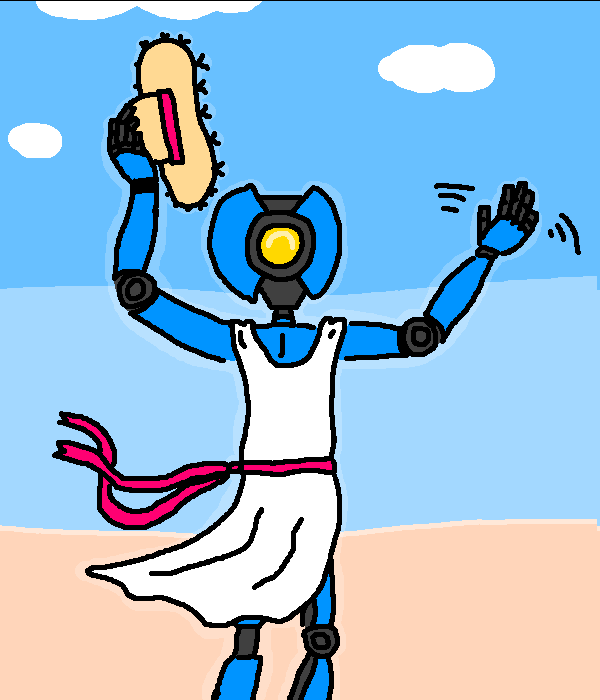 The Big Imageboard Tbib 1 Eye 5 Fingers Ambiguous Gender Beach Blue
