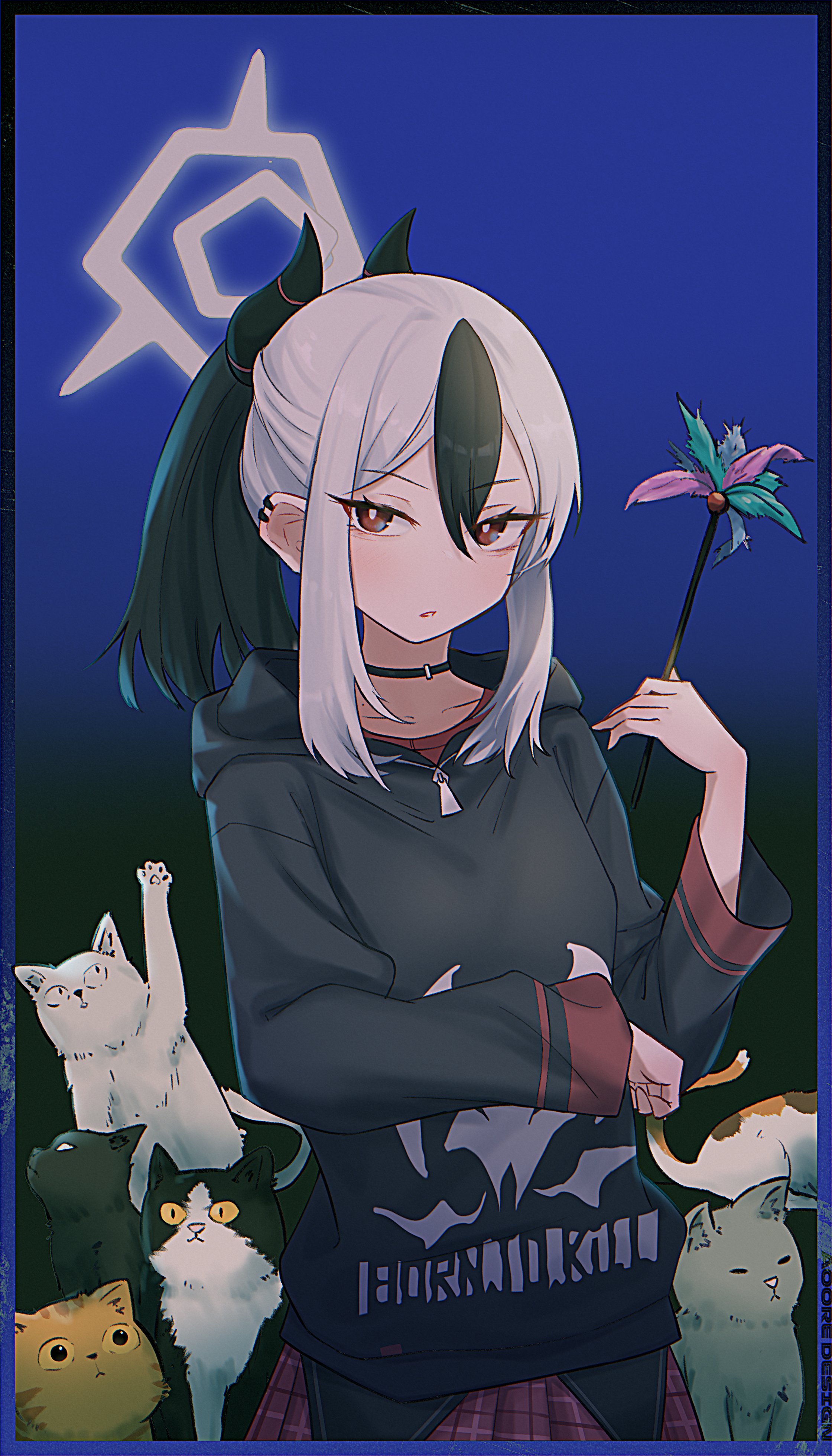 The Big ImageBoard (TBIB) - 1girl absurdres aegyo sal aoore x64 black choker black hair black ...