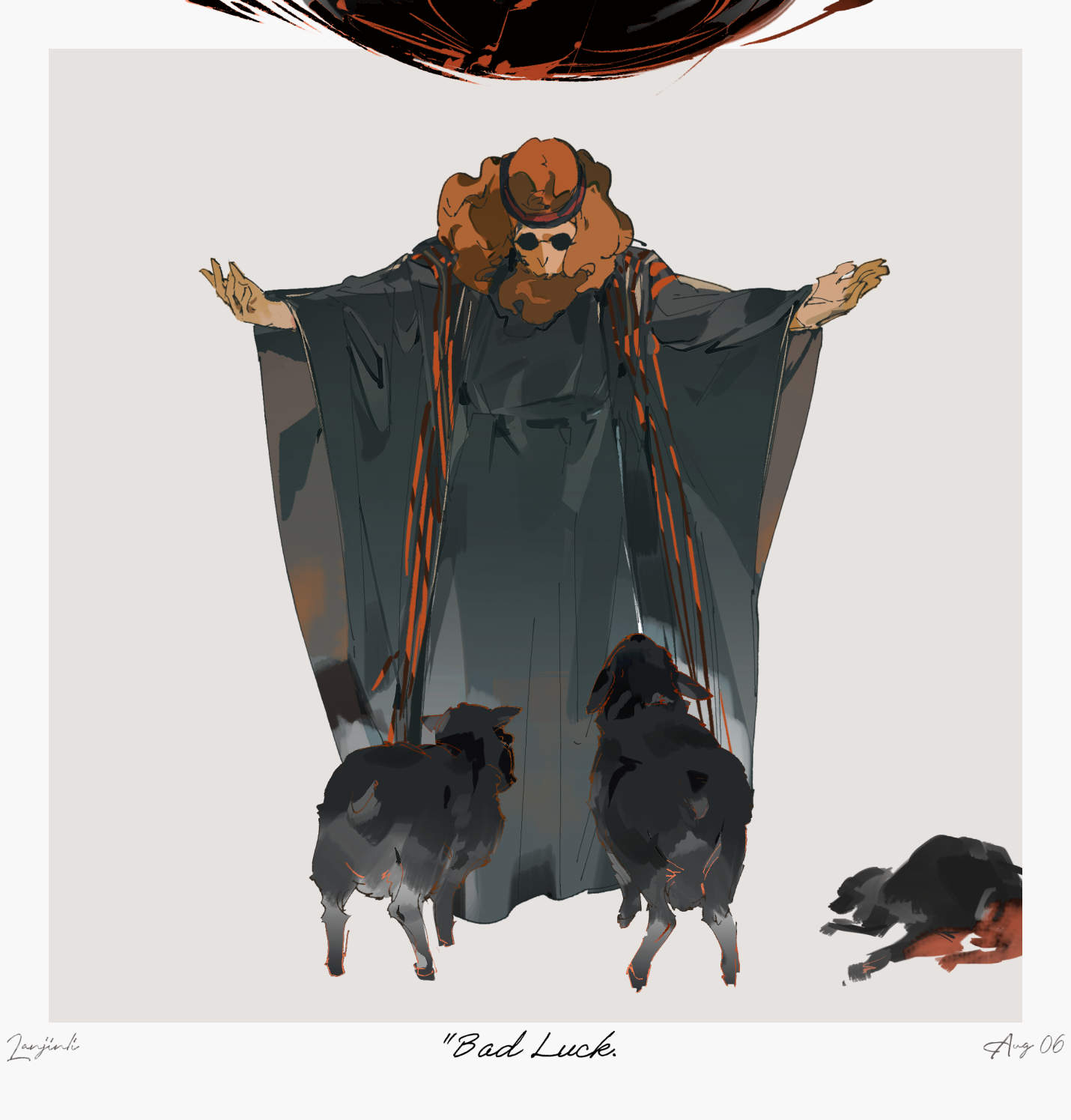 The Big ImageBoard (TBIB) - 1boy black robe crowley (good omens) curly ...