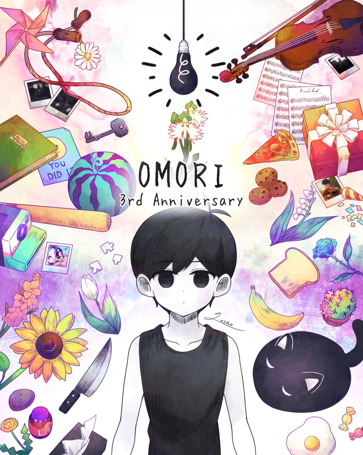 The Big ImageBoard (TBIB) - 1boy banana black eyes black hair black ...