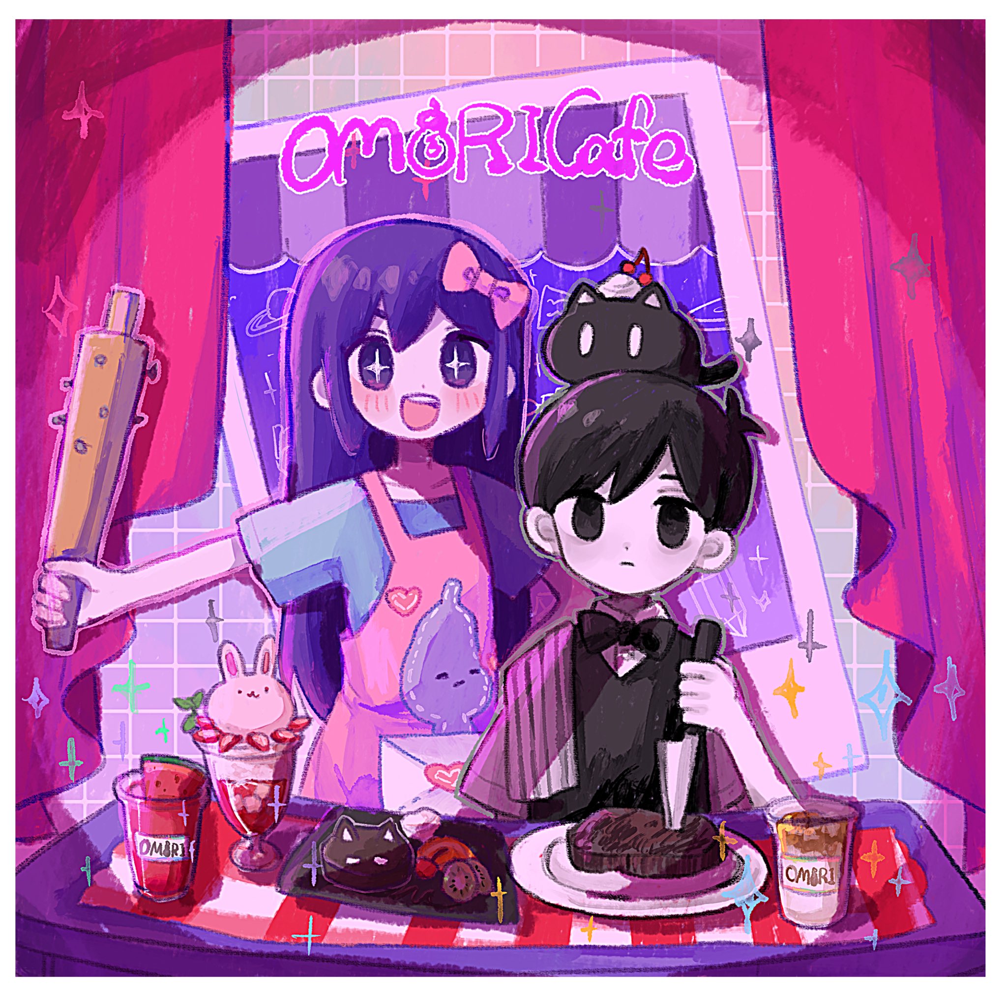 The Big ImageBoard (TBIB) - + + 1boy 1girl apron aubrey (headspace) (omori) aubrey (omori) black ...