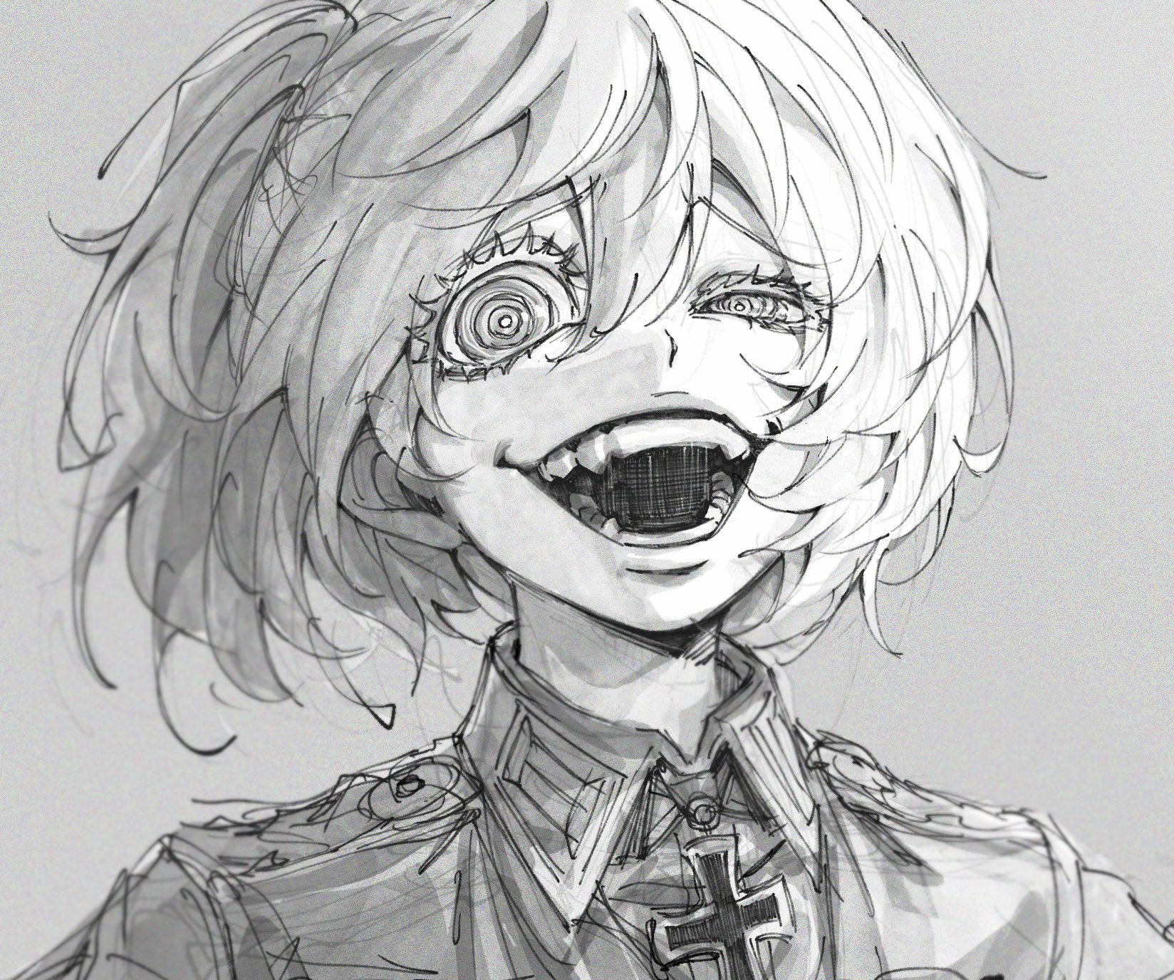 The Big ImageBoard (TBIB) - 1girl @ @ collared shirt cross epaulettes ...