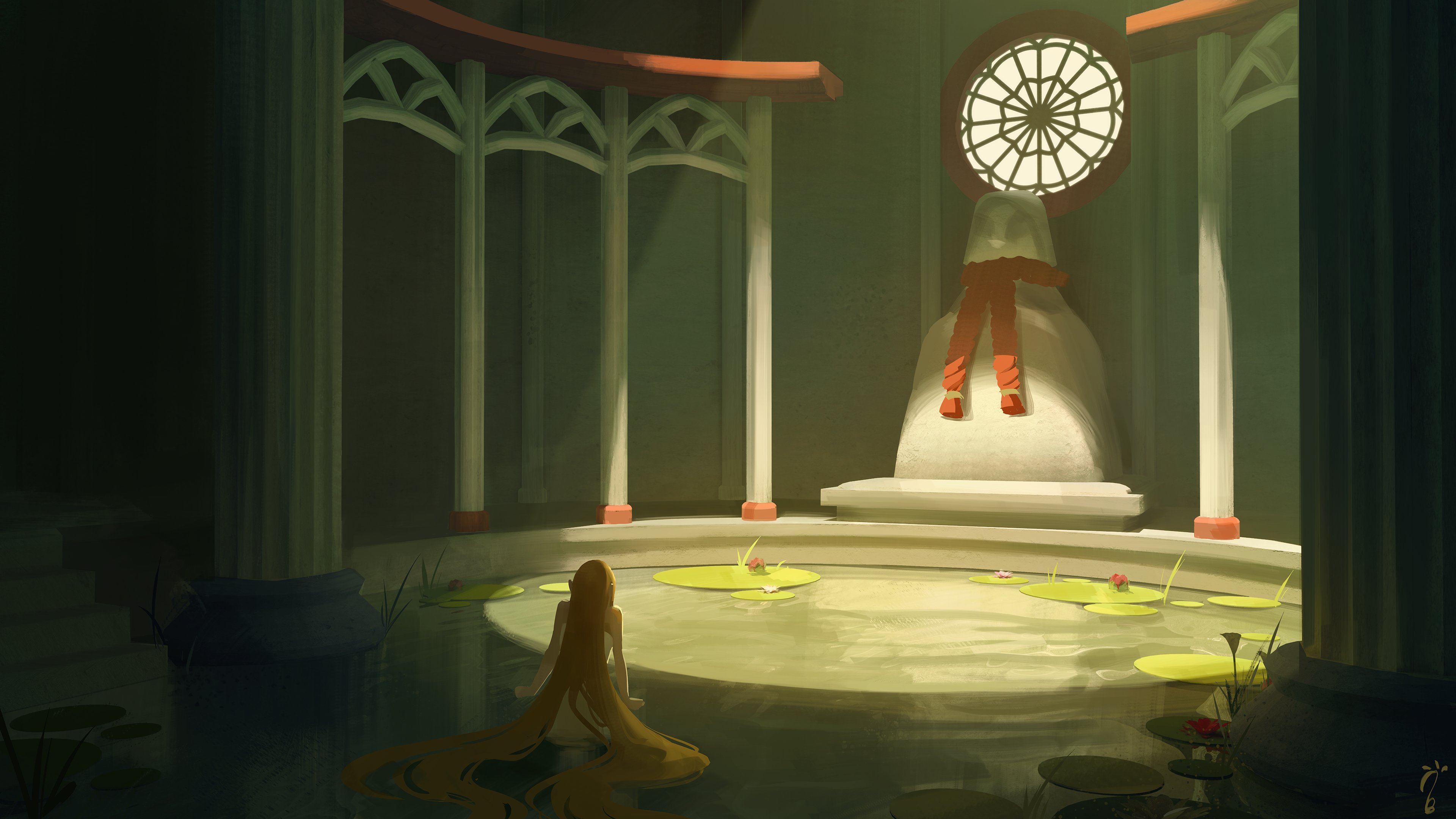 The Big ImageBoard (TBIB) - 1girl absurdres arm support bare arms bare ...