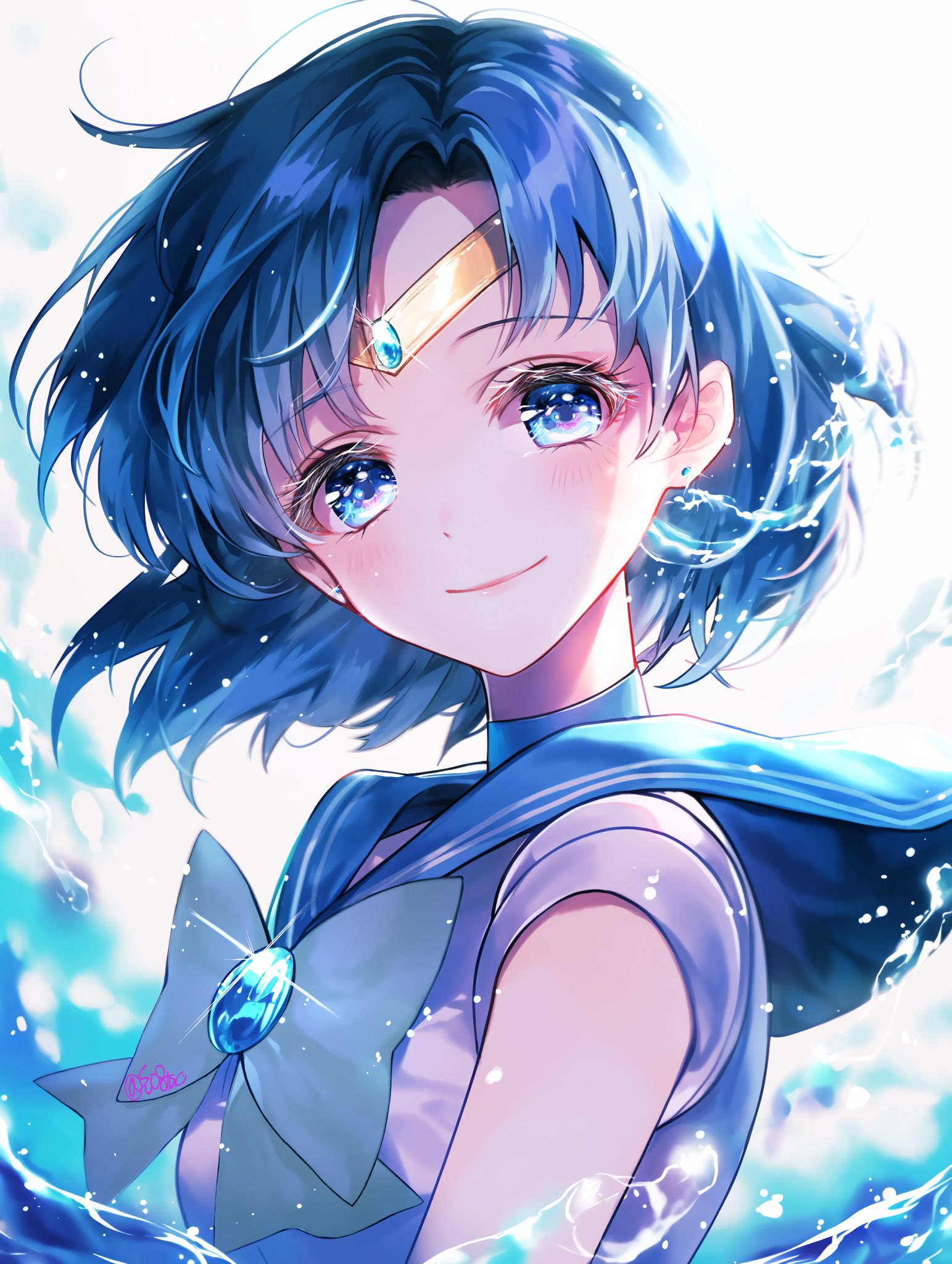The Big ImageBoard (TBIB) - 1girl bishoujo senshi sailor moon blue bow blue eyes blue gemstone ...