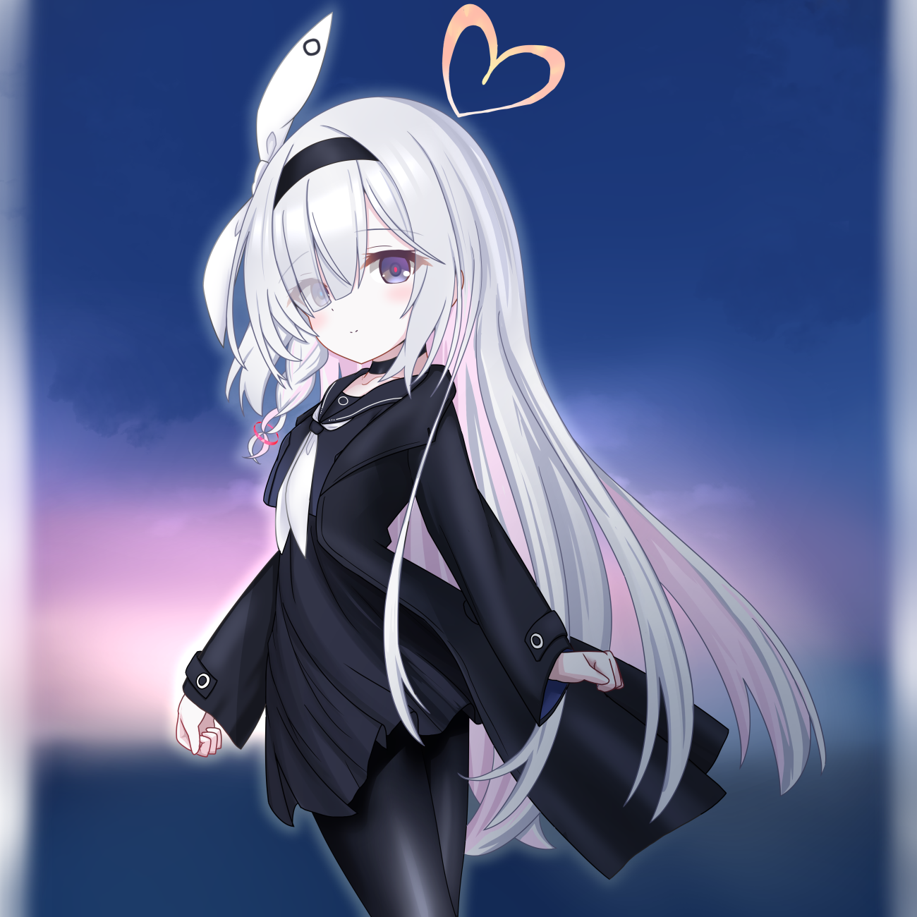 The Big ImageBoard (TBIB) - 1girl black choker black coat black eyes black hairband black sailor ...
