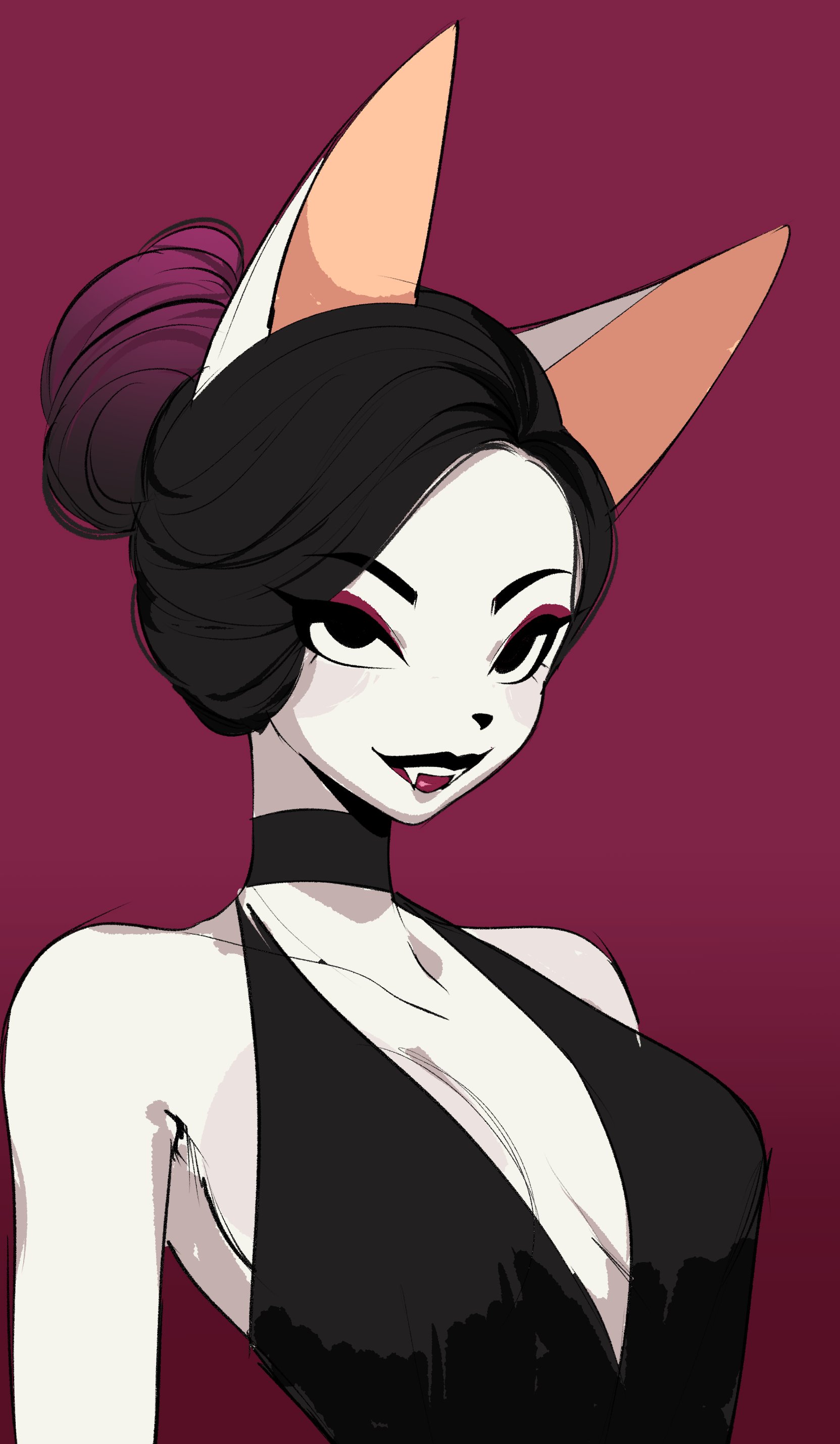 The Big ImageBoard (TBIB) - 2022 absurd res anthro black clothing black dress black hair breasts ...