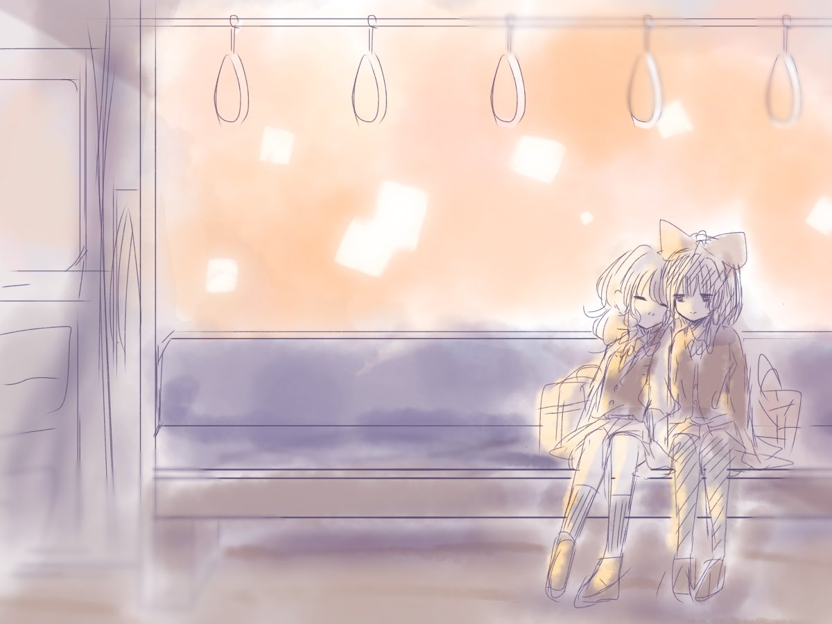The Big ImageBoard (TBIB) - 2girls ^ ^ alternate costume bag blush bow ...