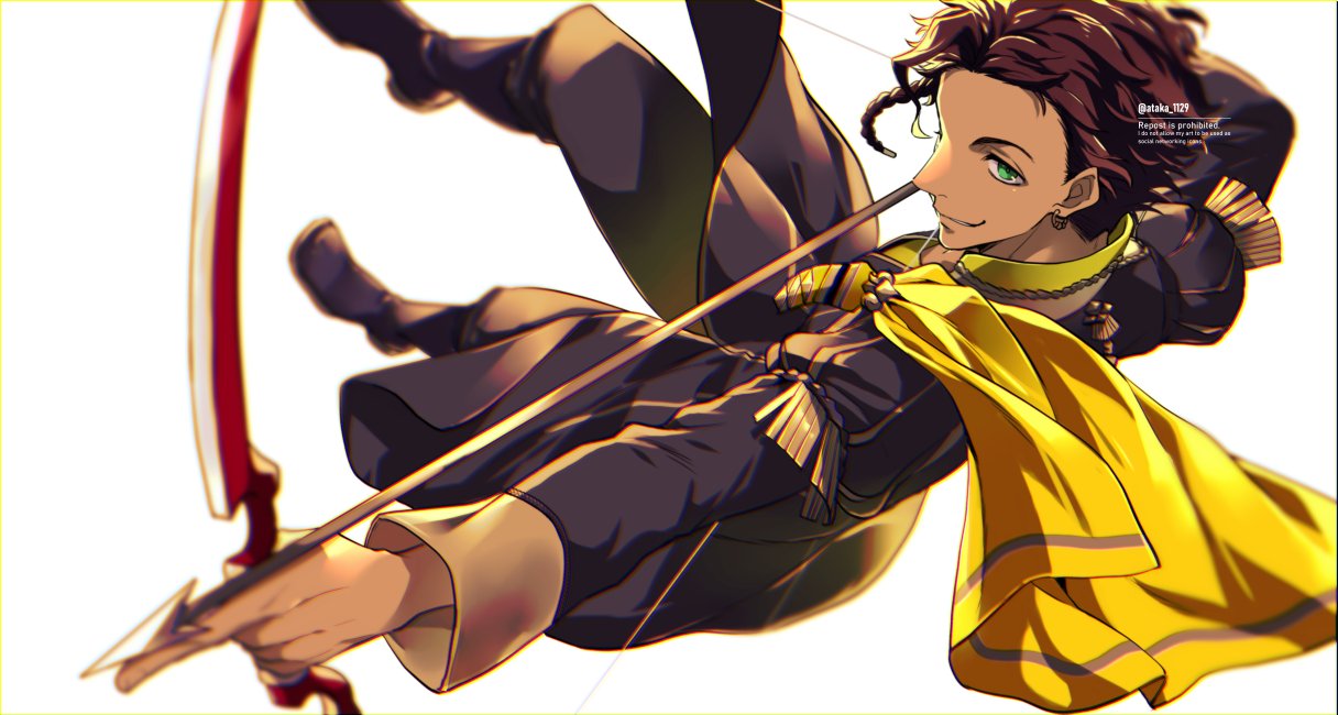 The Big ImageBoard (TBIB) - 1boy aiming arrow (projectile) ataka takeru ...