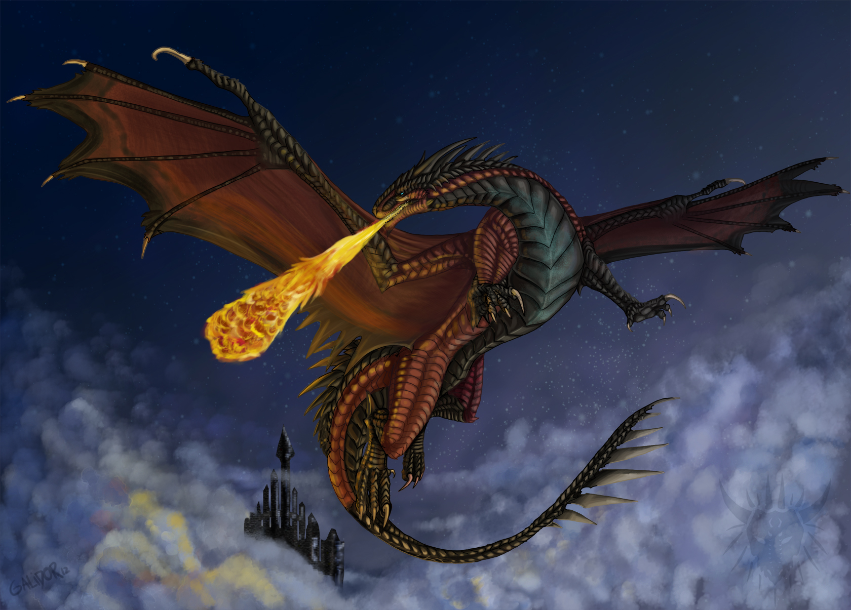 The Big ImageBoard (TBIB) - 2012 ambiguous gender black scales dragon ...