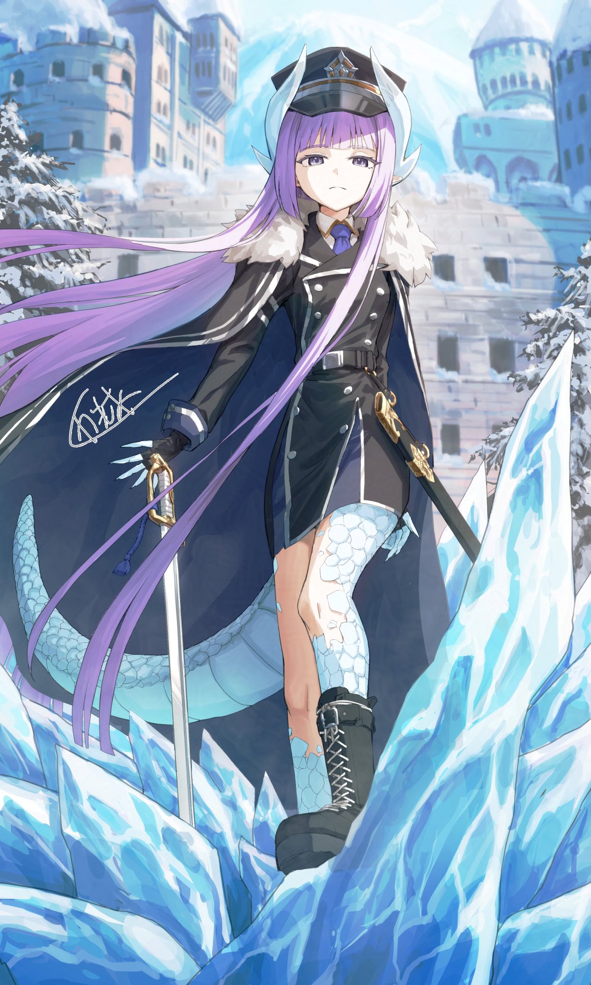 The Big ImageBoard (TBIB) - 1girl artist name black cape black dress black gloves black shoes ...