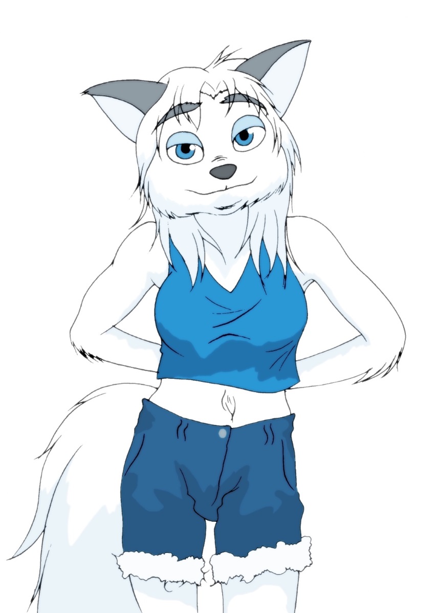 The Big ImageBoard (TBIB) - anthro arctic fox blue eyes canid canine clothed clothing digital ...