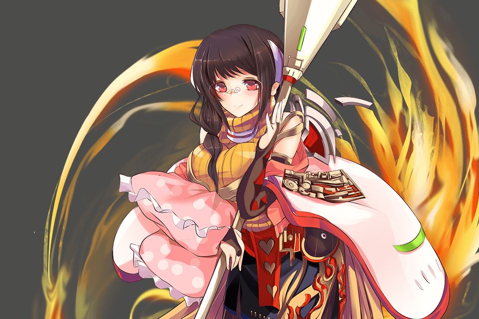 The Big ImageBoard (TBIB) - 1girl blanket broom brown hair brynhildr (kamihime) glasses ...