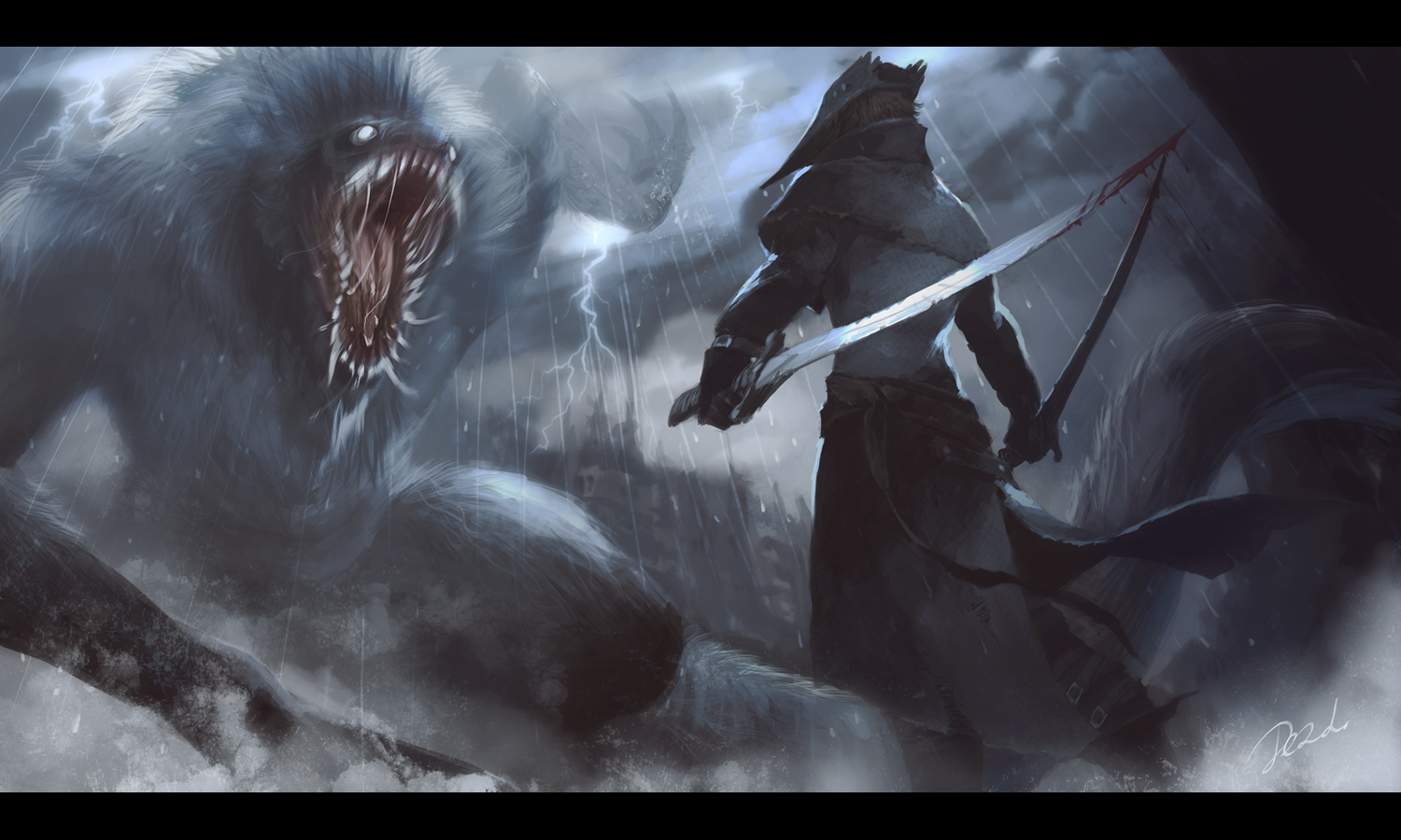 The Big ImageBoard (TBIB) - ambiguous gender black bars blood clothed clothing dezilon holding ...