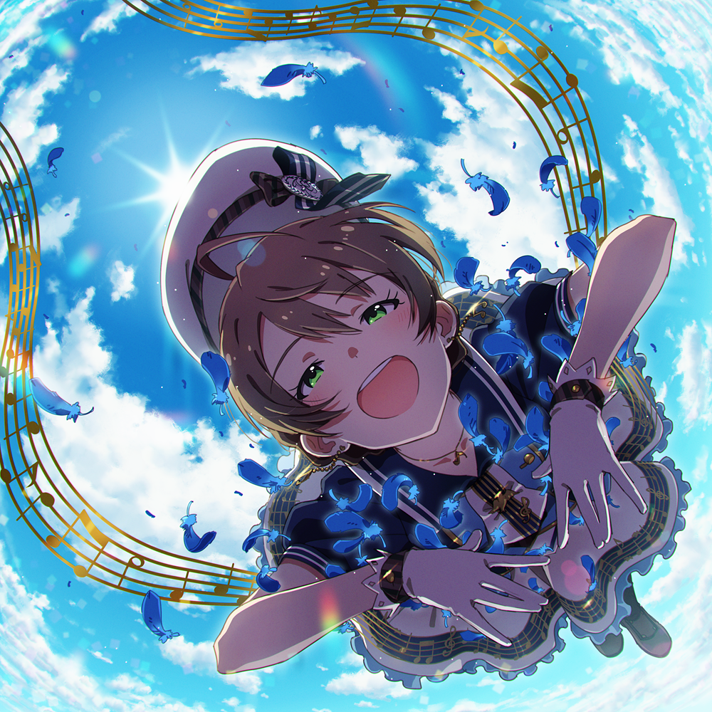 The Big Imageboard Tbib 1girl Ahoge Beamed Eighth Notes Blush Braid