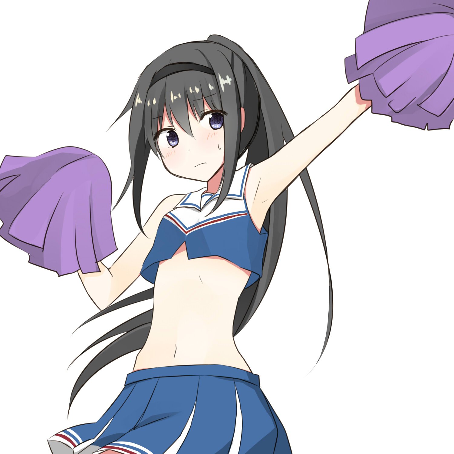 The Big ImageBoard (TBIB) - 10s 1girl akemi homura alternate hairstyle arm up armpits black hair ...