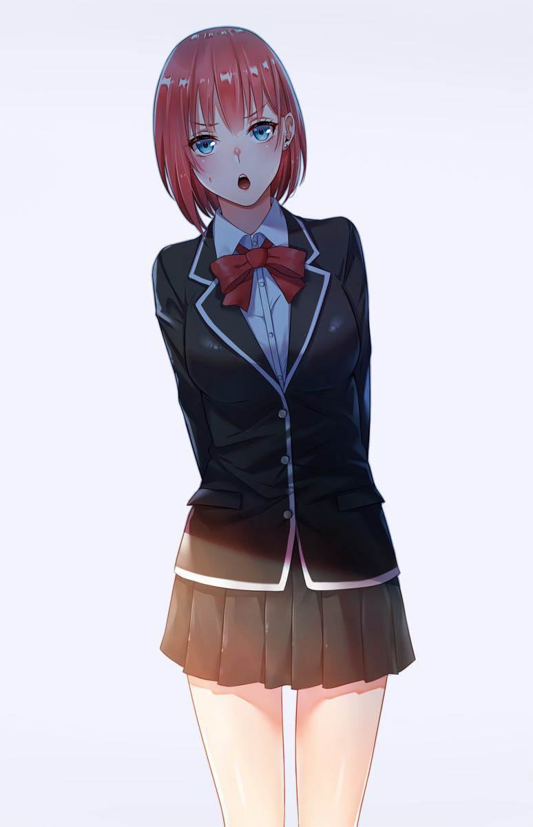 The Big Imageboard Tbib O Arms Behind Back Bangs Black Jacket