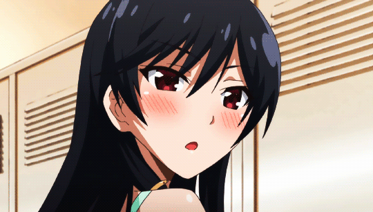 The Big ImageBoard (TBIB) - 1boy 1girl animated animated gif black hair blush eyes closed ...