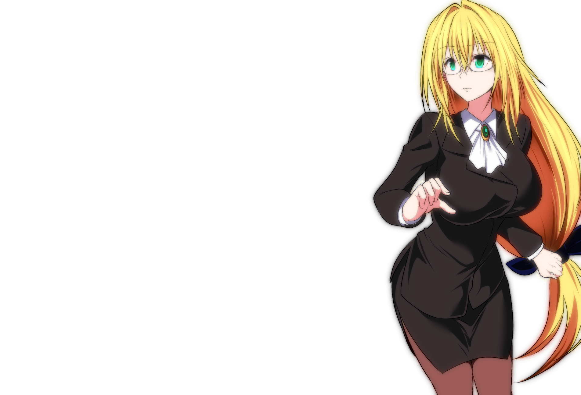 The Big Imageboard Tbib 1girl Black Clothes Blonde Hair Blush 1445
