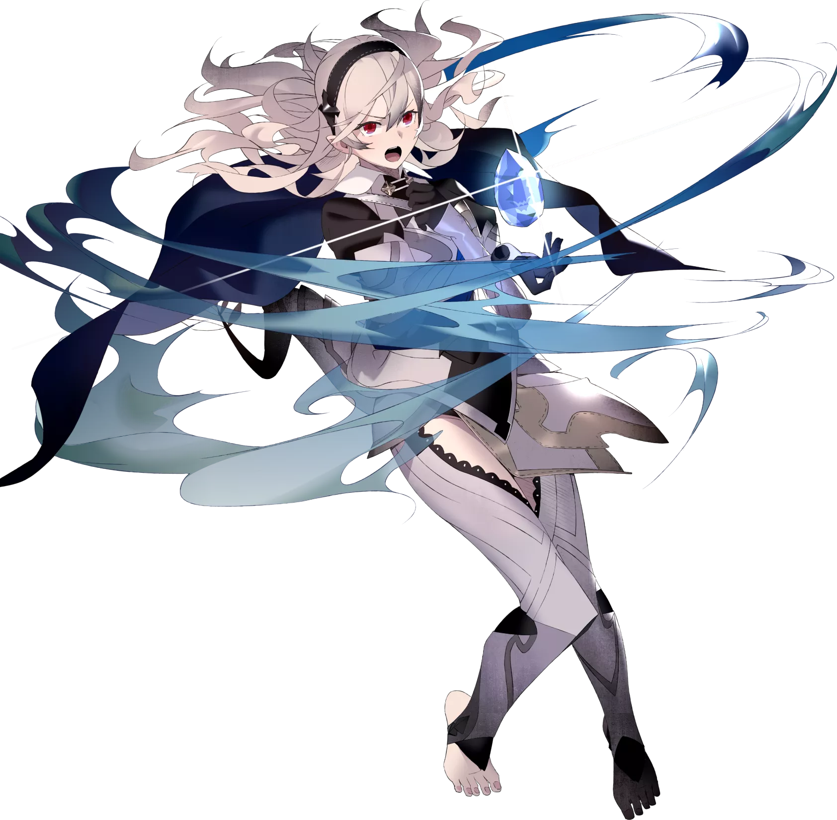 The Big ImageBoard (TBIB) - 1girl armor attack barefoot blush bthx cape ...