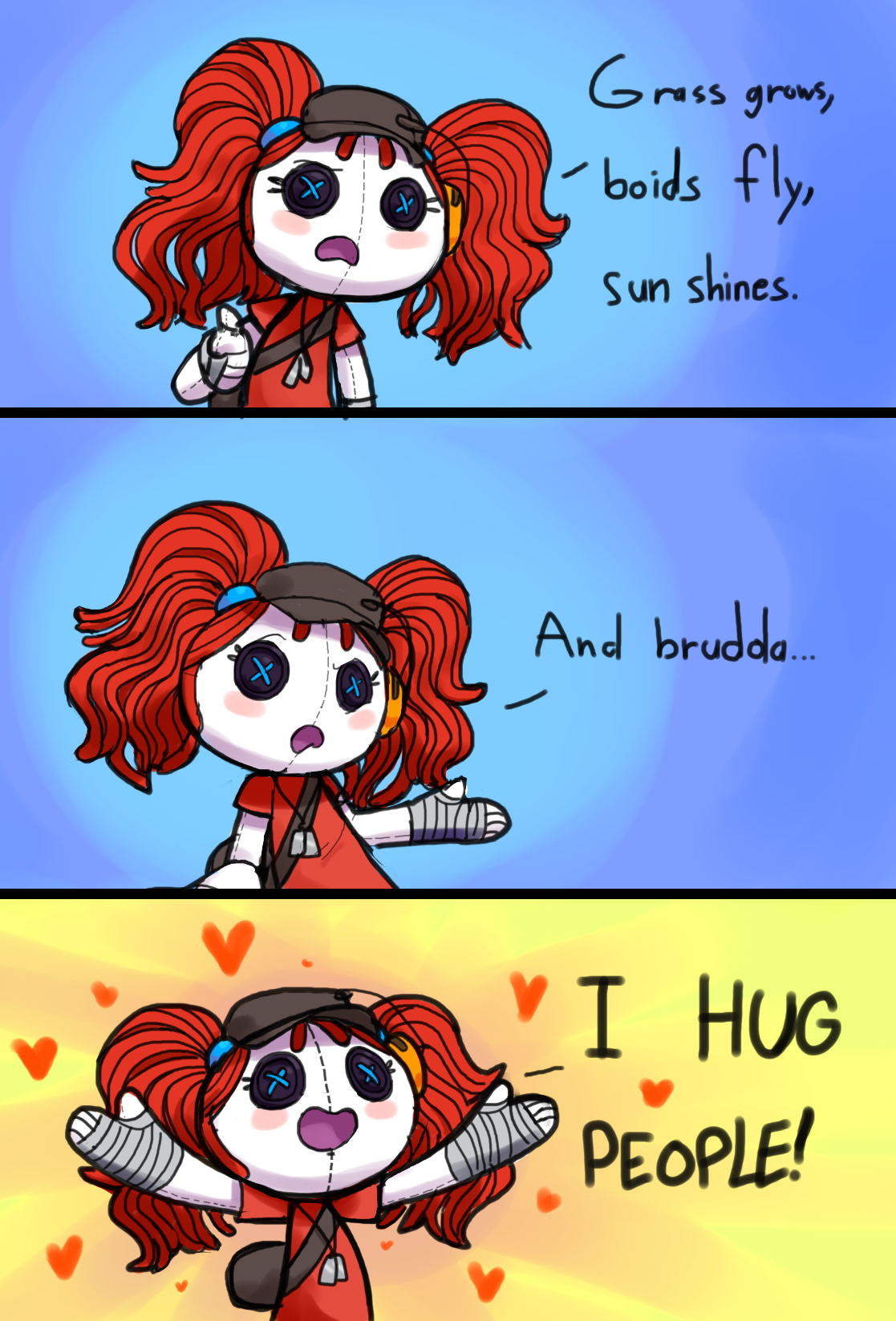 The Big Imageboard Tbib Animate Inanimate Arm Wraps Blush Sticker Button Eyes Comic Cosplay