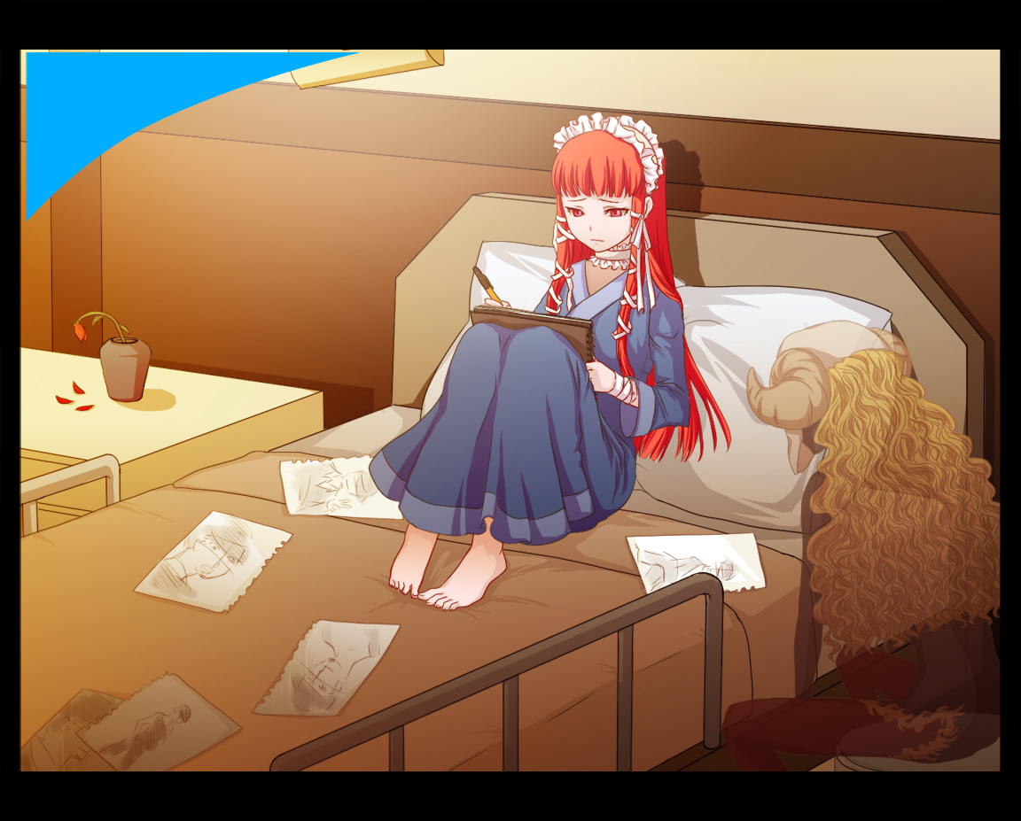 The Big ImageBoard (TBIB) - 1girl barefoot bed commentary request ...