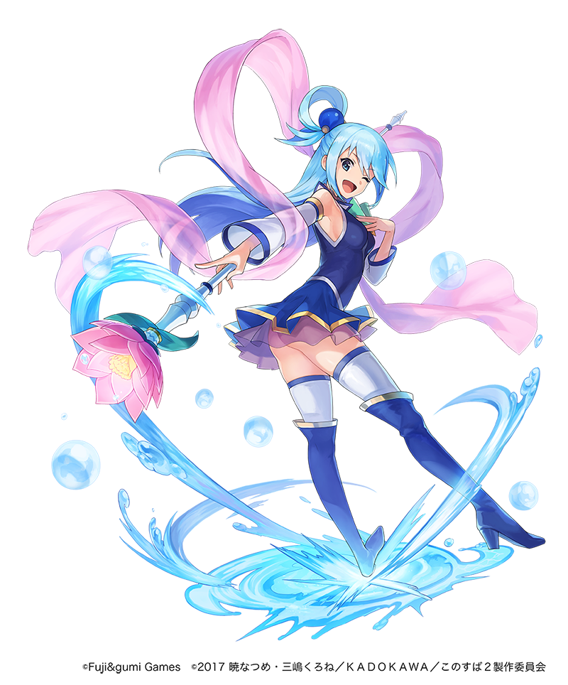 The Big ImageBoard (TBIB) - 1girl aqua (konosuba) ass bare shoulders blue eyes blue hair ...