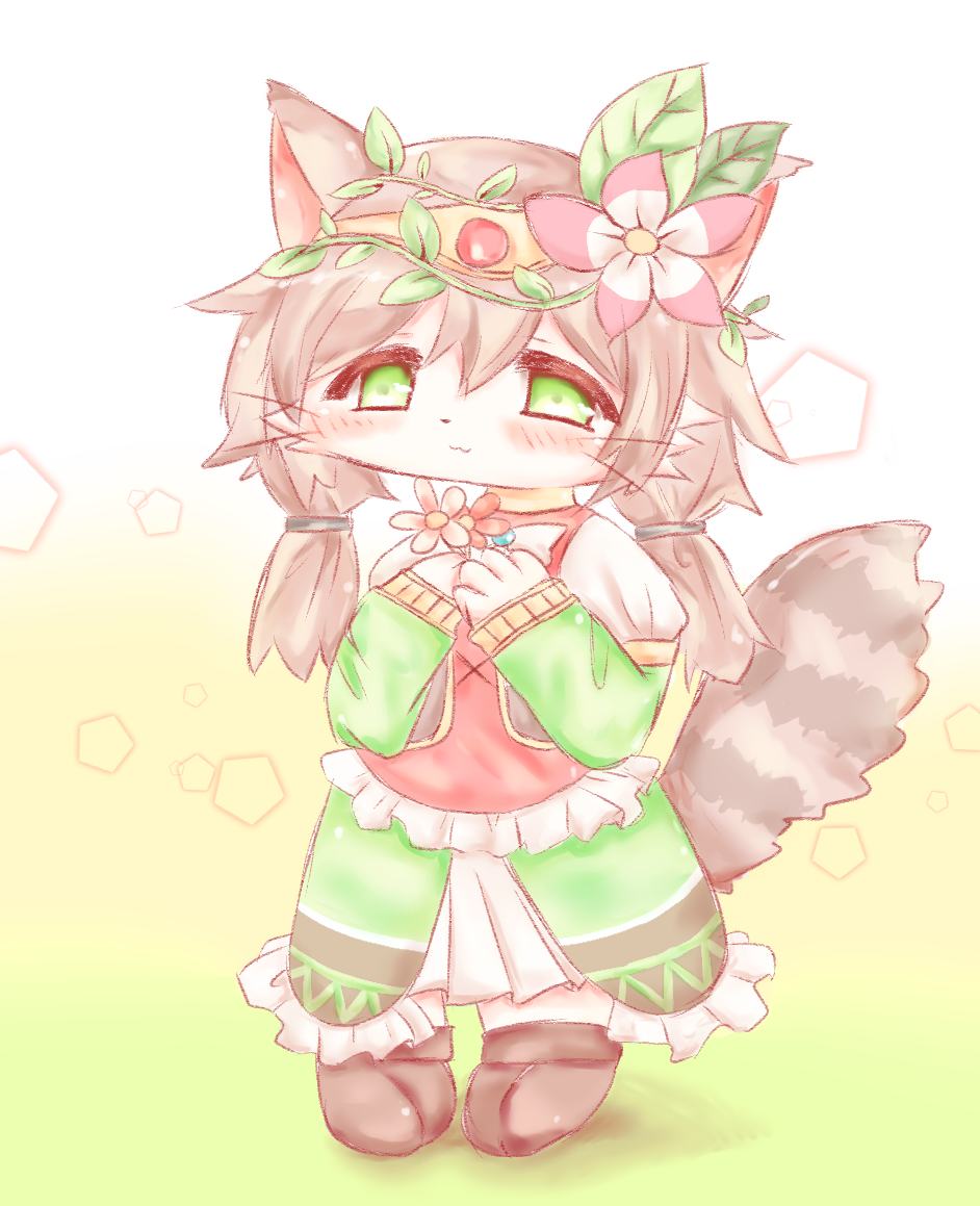 The Big Imageboard Tbib 1girl Artist Request Boots Brown Hair Cat